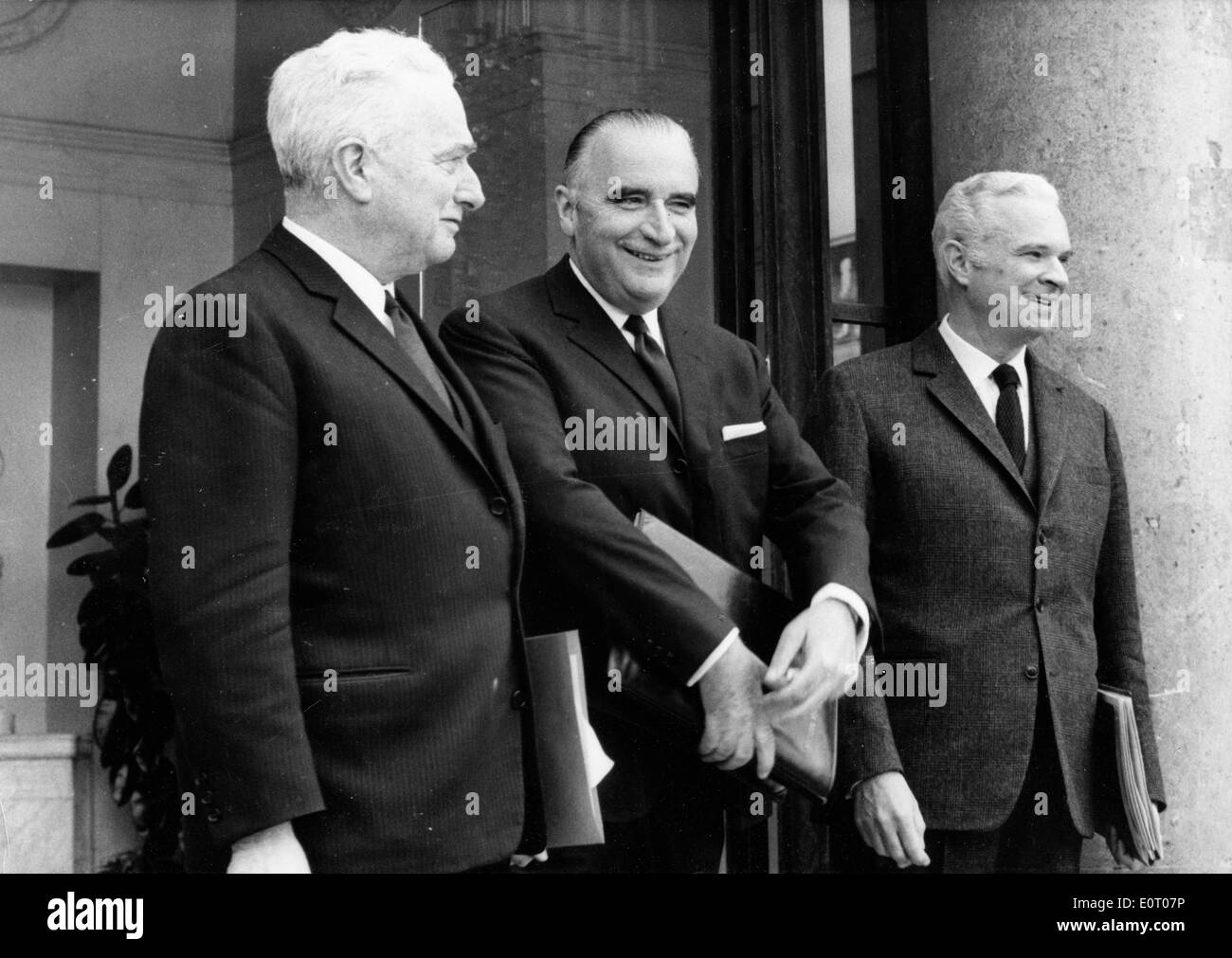 President Georges Pompidou with colleagues Stock Photo - Alamy