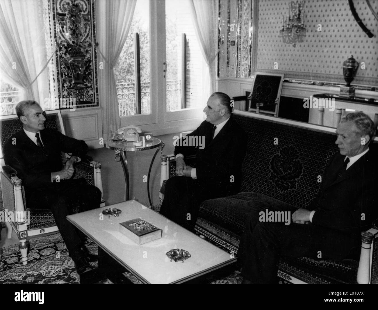 President Georges Pompidou in a meeting Stock Photo - Alamy
