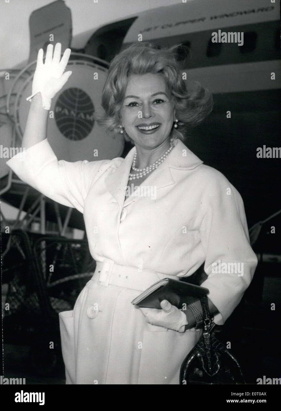 May 30, 1960 - Eva Gabor Arrives at Orly Airport in Paris Stock Photo ...