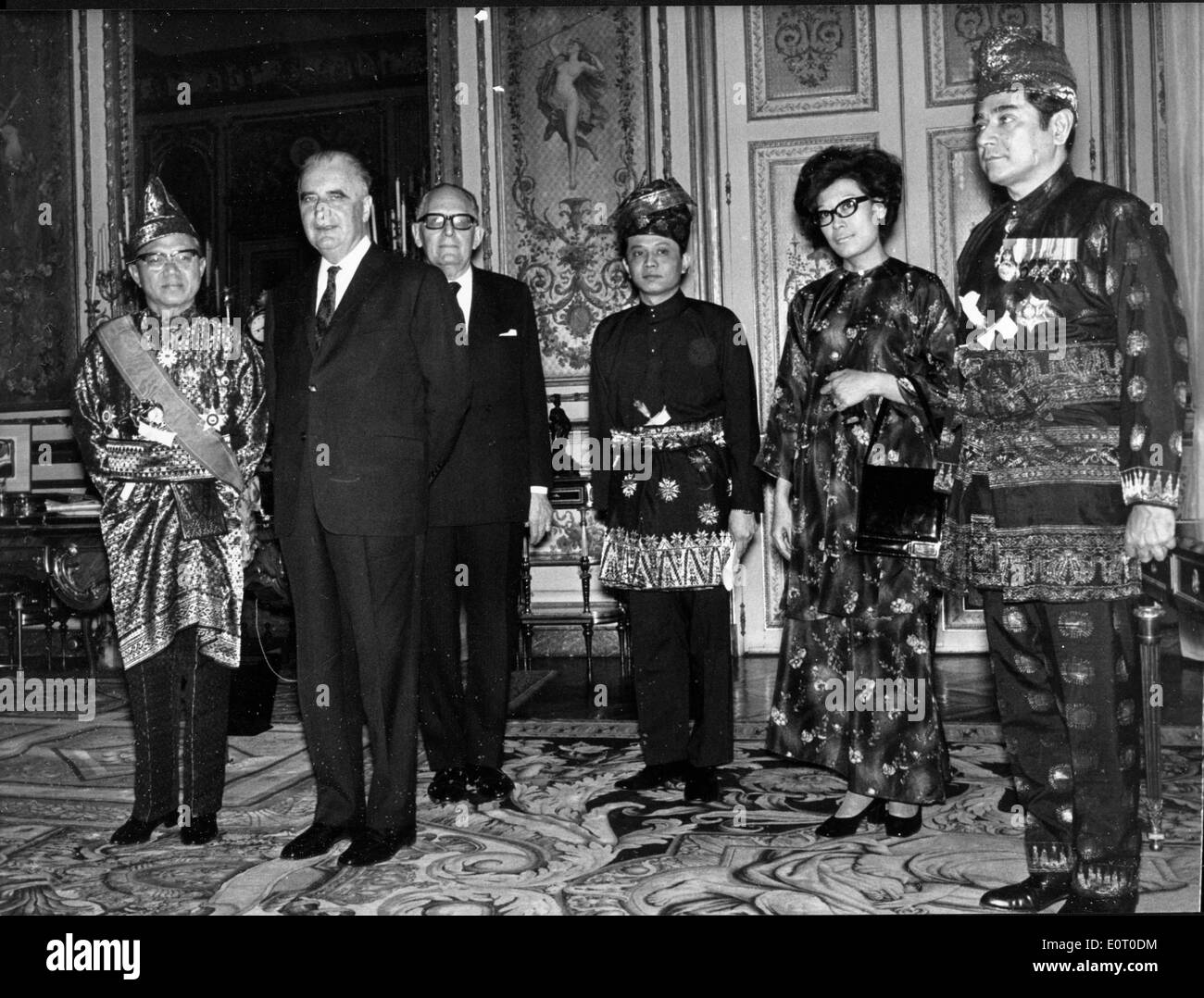 President Georges Pompidou attends a conference Stock Photo - Alamy