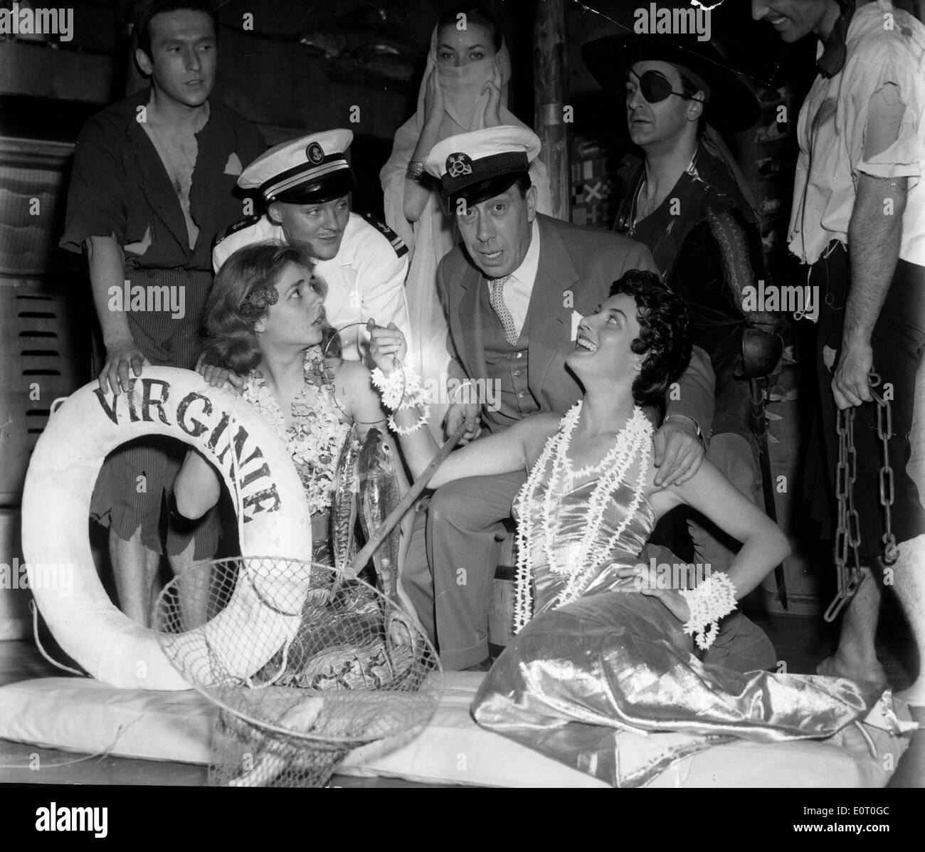 Actor Fernandel on board the Virginie in film Stock Photo - Alamy