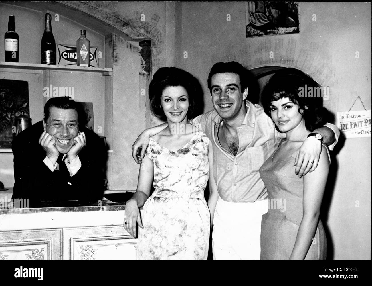 At a bar Black and White Stock Photos & Images - Alamy