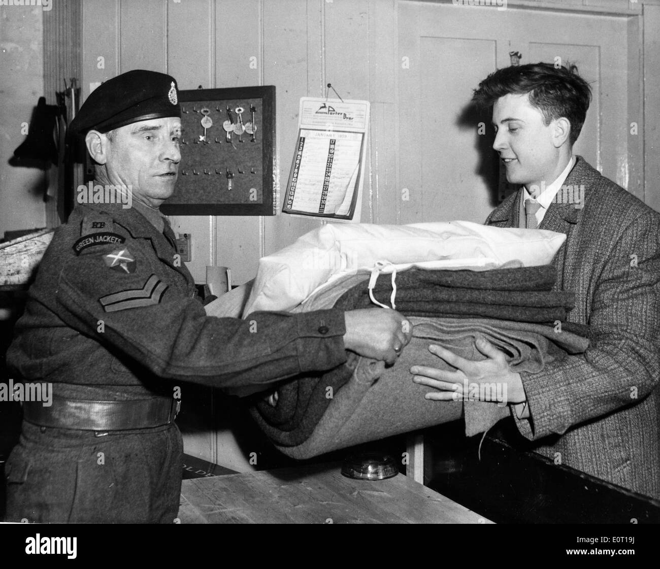 Singer Terry Dene joins King's Royal Rifle Corps Stock Photo - Alamy