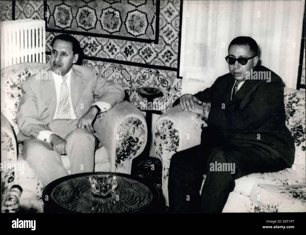 Jul. 07, 1960 - Algeria's Ferhat-Abbas Meeting with Mohamed Yazid Stock ...