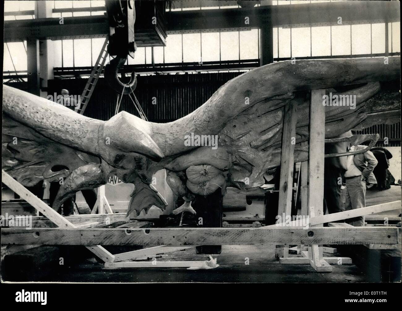 Jul. 07, 1960 - Aluminum American eagle for new embassy building. The ...