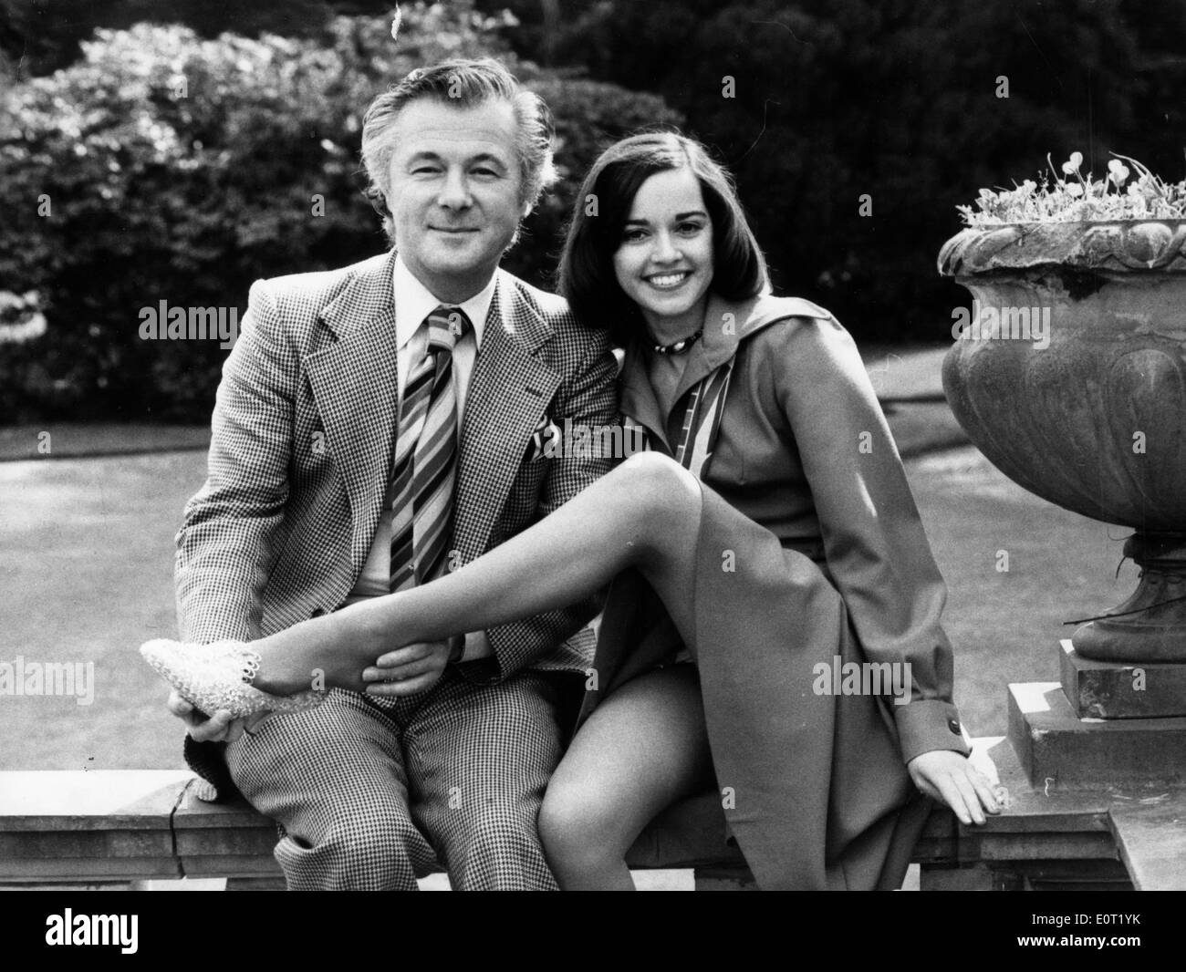 Director Bryan Forbes with daughter Sarah Standing Stock Photo - Alamy