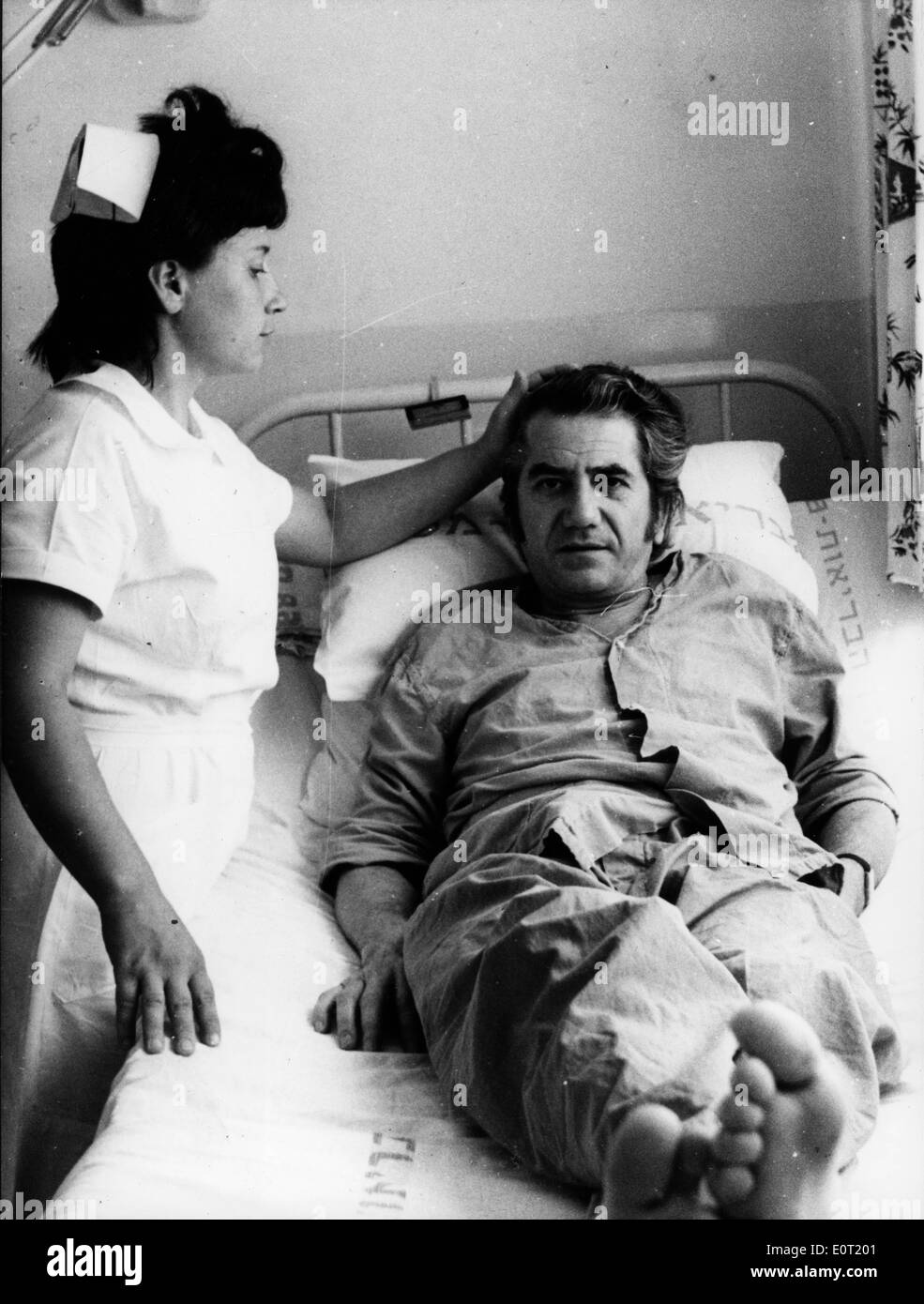 Hospital nurse in white Black and White Stock Photos & Images - Alamy