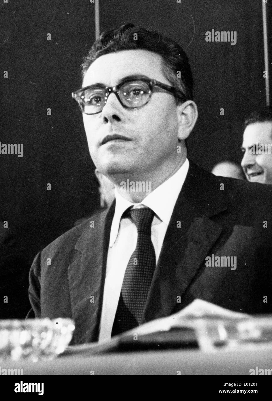 Prime Minister Arnaldo Forlani attends conference Stock Photo - Alamy