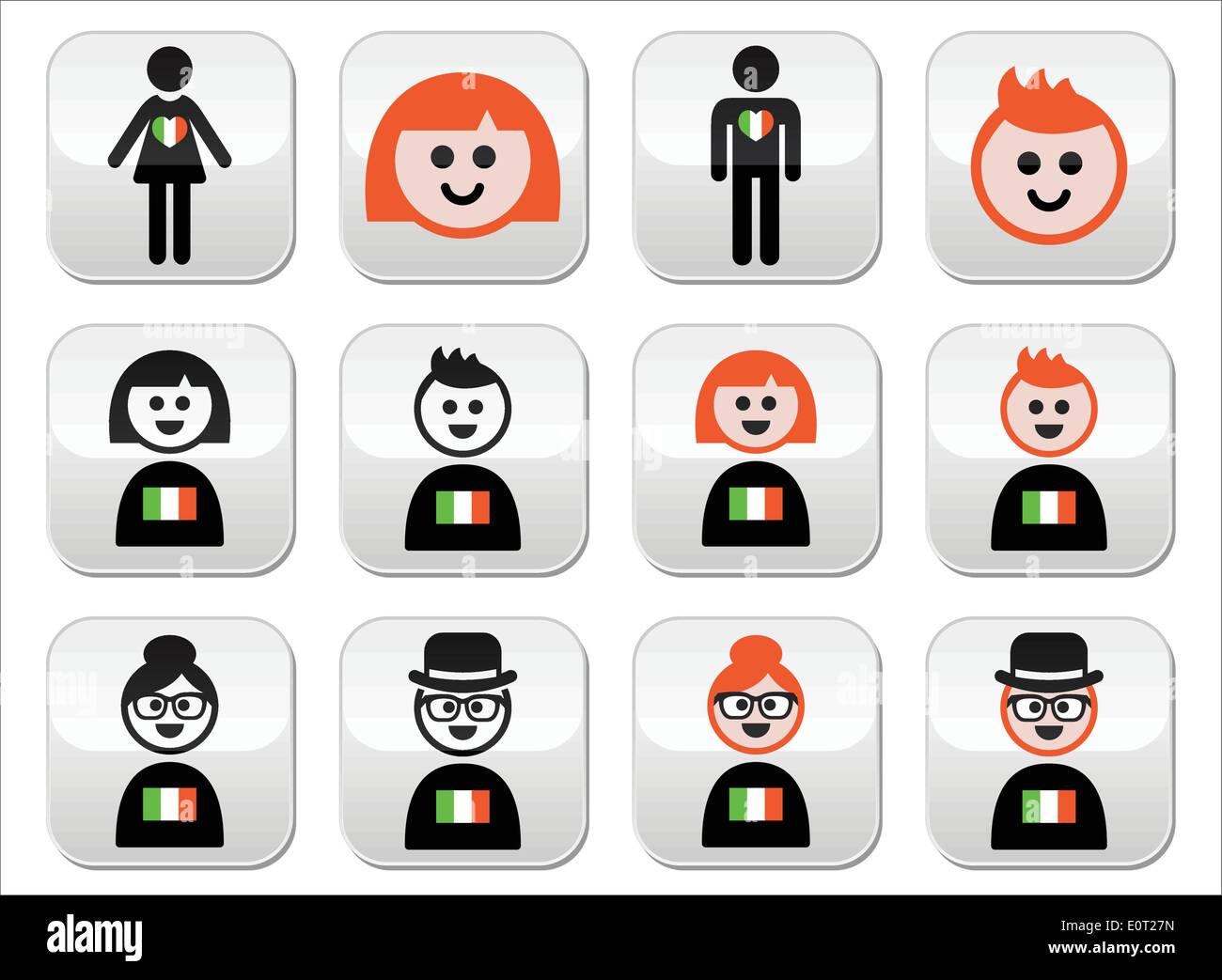 Flags and people Stock Vector Images - Alamy