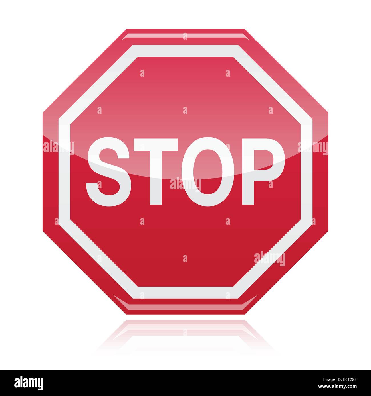 Stop warning road sign Stock Vector Image & Art - Alamy