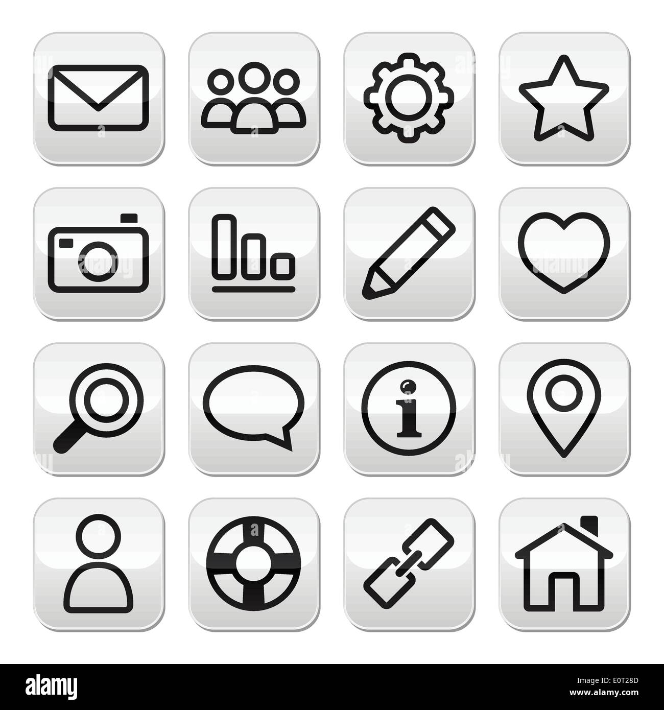 Website menu, internet navigation stroke buttons Stock Vector Image ...