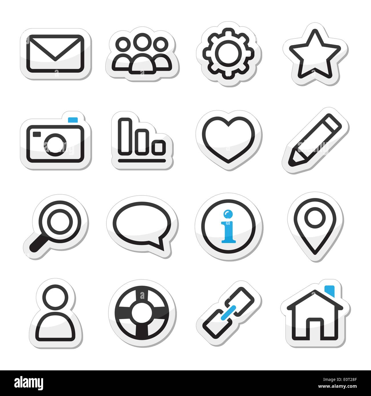 Icons website Stock Vector Images - Alamy