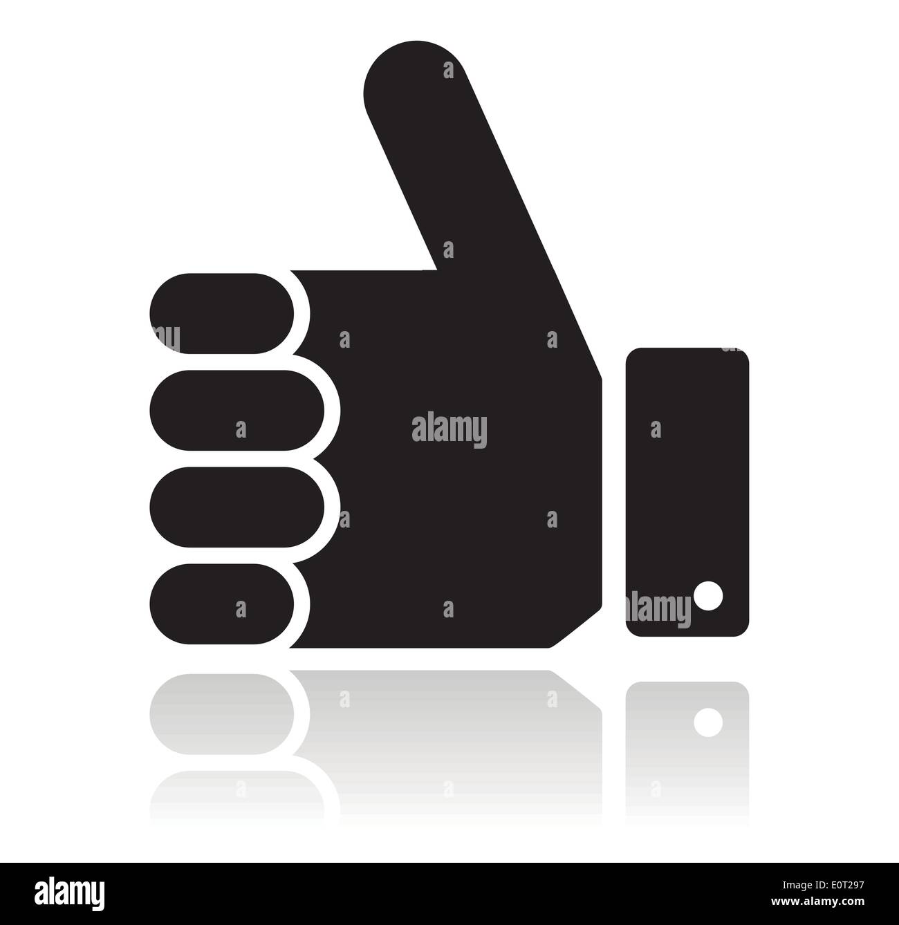 Thumb up black glossy icon Stock Vector Image & Art - Alamy