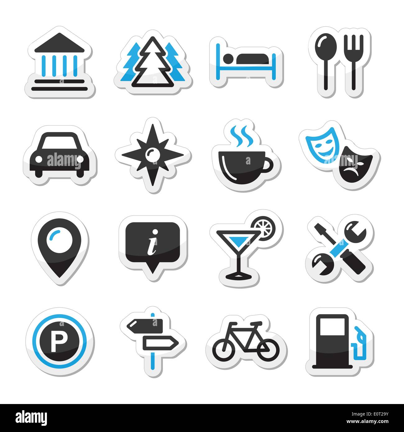 Travel tourism icons set - vector Stock Vector Image & Art - Alamy