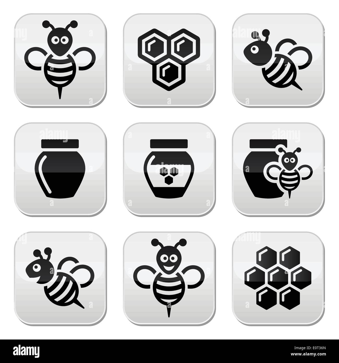 Flying honey bee Stock Vector Images - Alamy