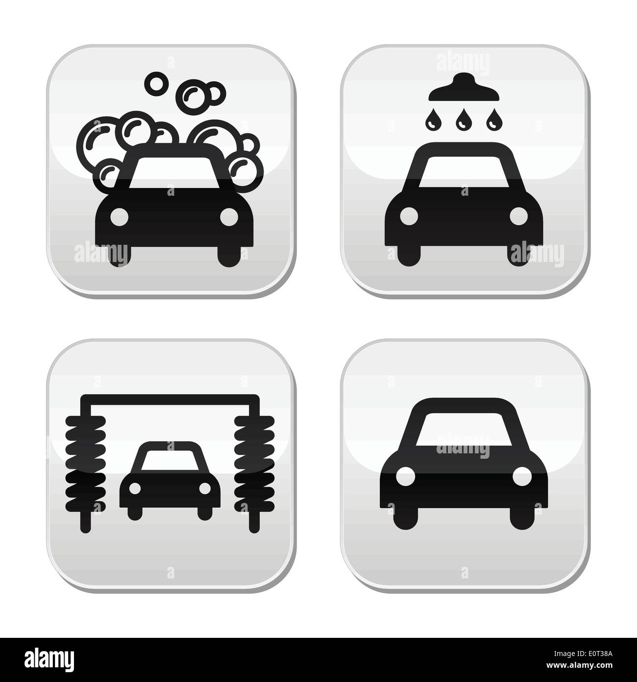 Car wash button icon vector hi-res stock photography and images - Alamy
