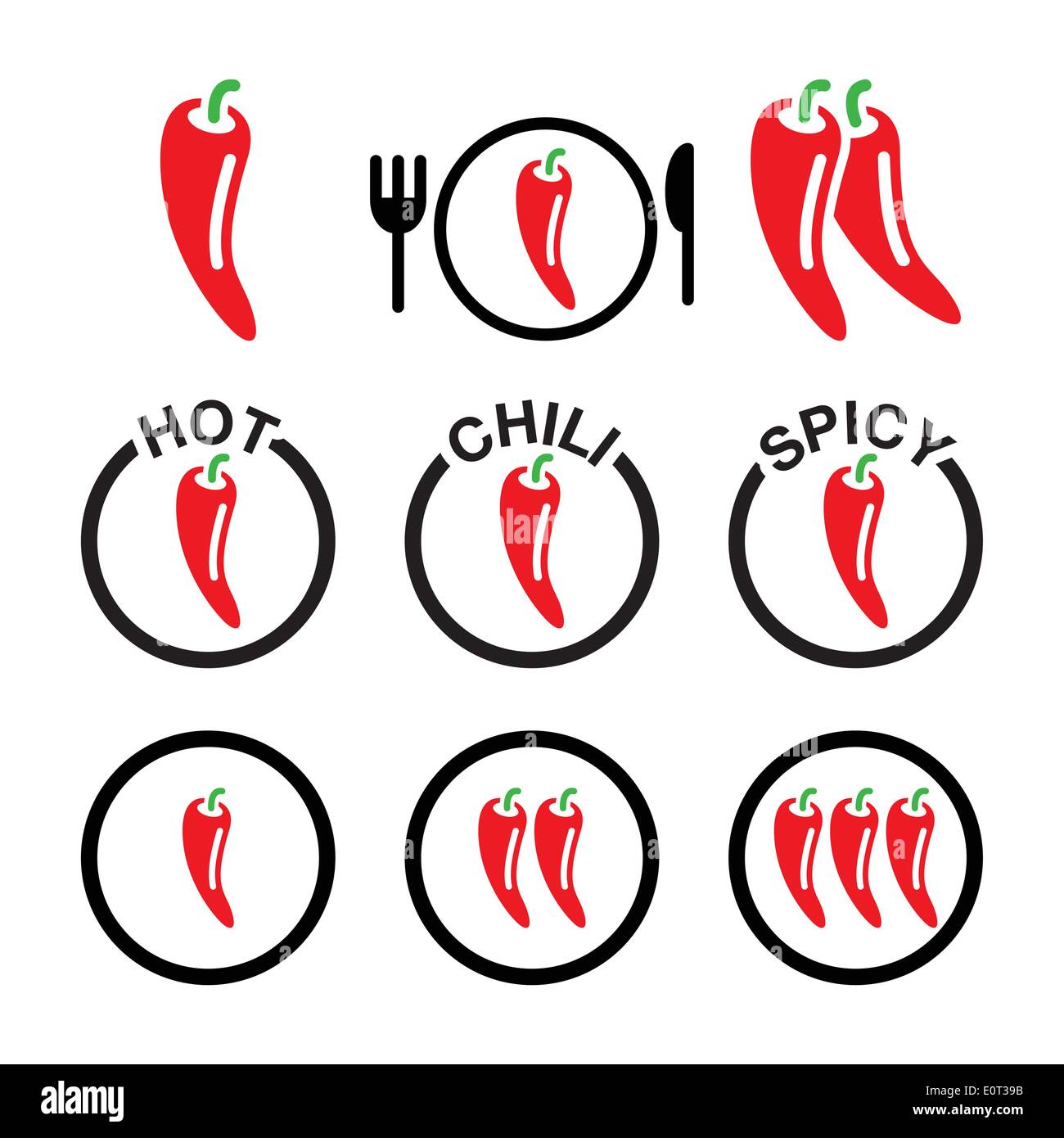 Chili bar Stock Vector Images - Alamy