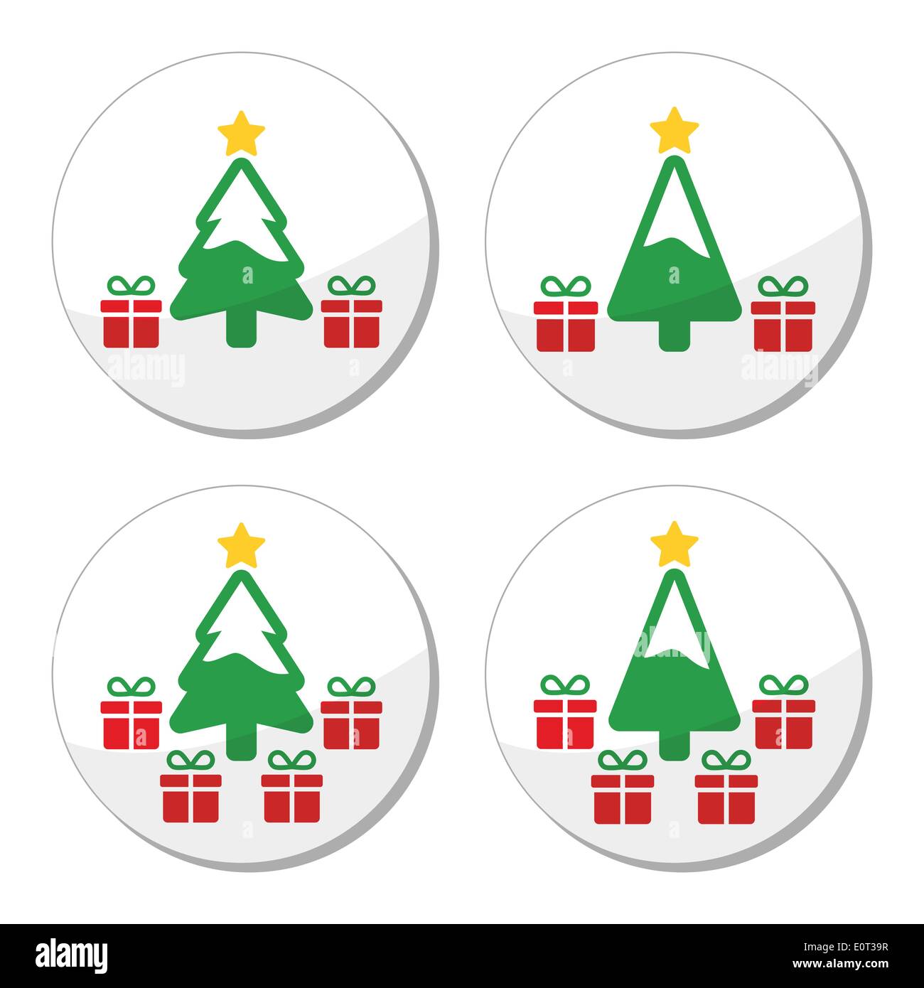 Gift box two christmas Stock Vector Images - Alamy