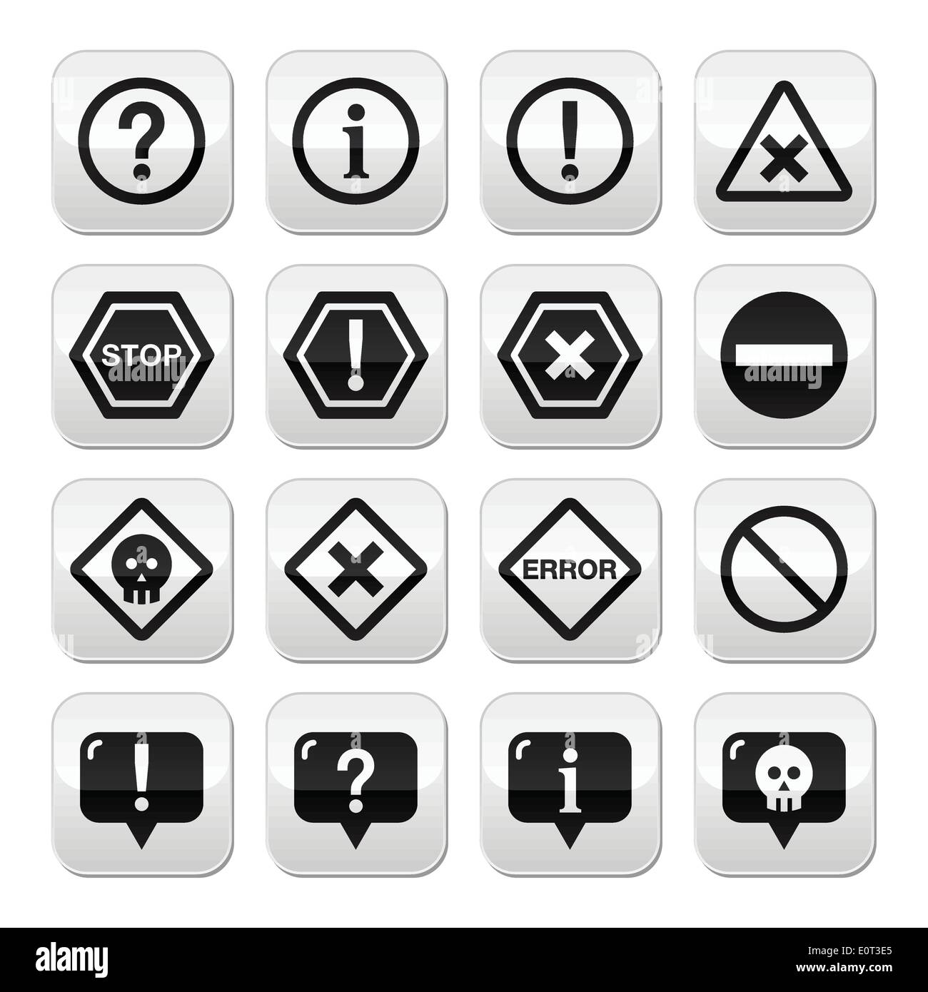 System warning Cut Out Stock Images & Pictures - Alamy