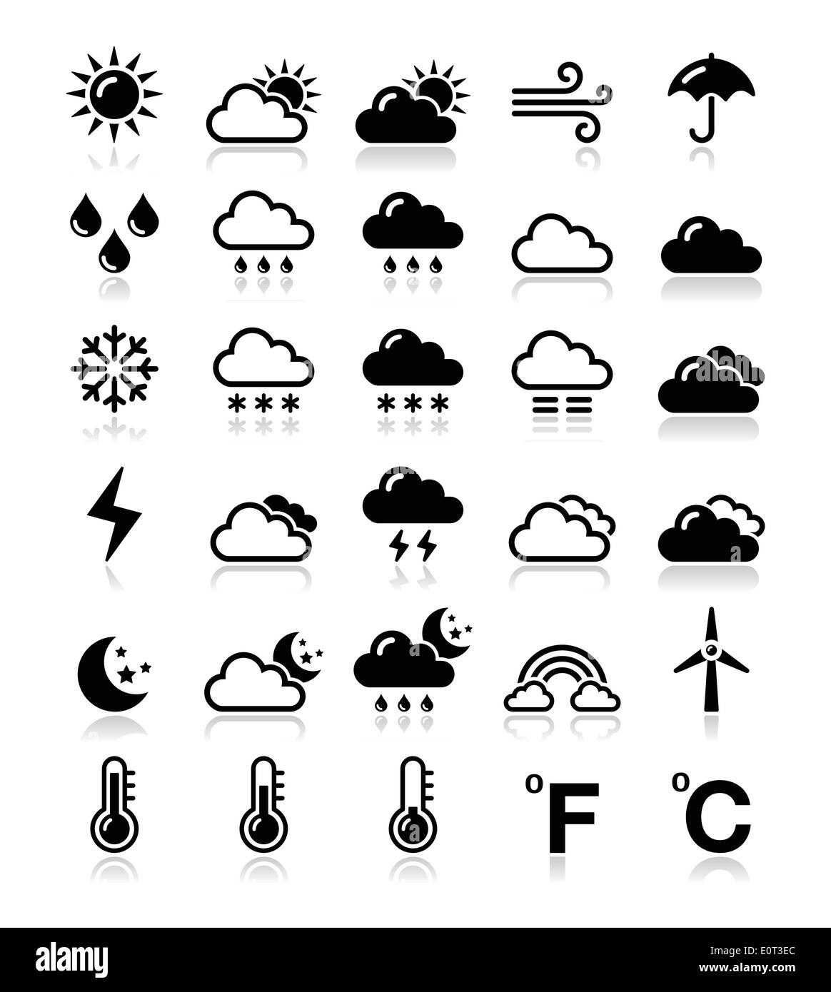 Weather icons hi-res stock photography and images - Alamy