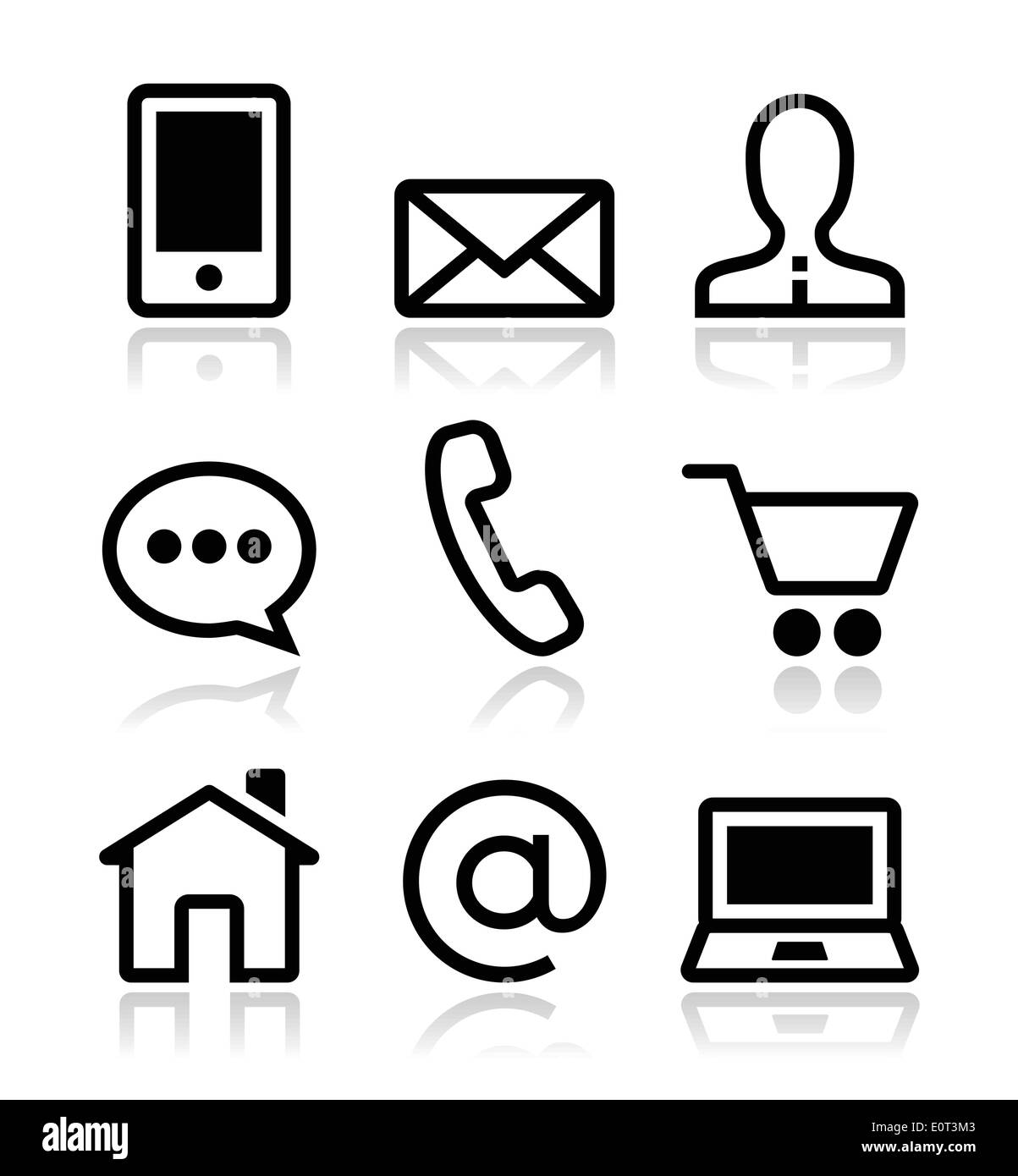 Contact vector icons hi-res stock photography and images - Alamy
