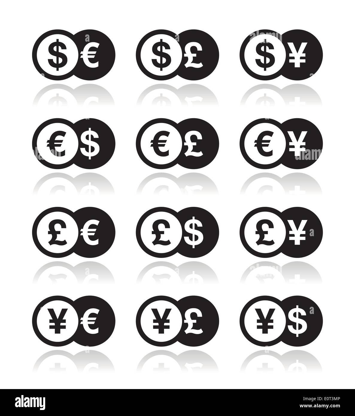 Currency exchange icons hi-res stock photography and images - Alamy