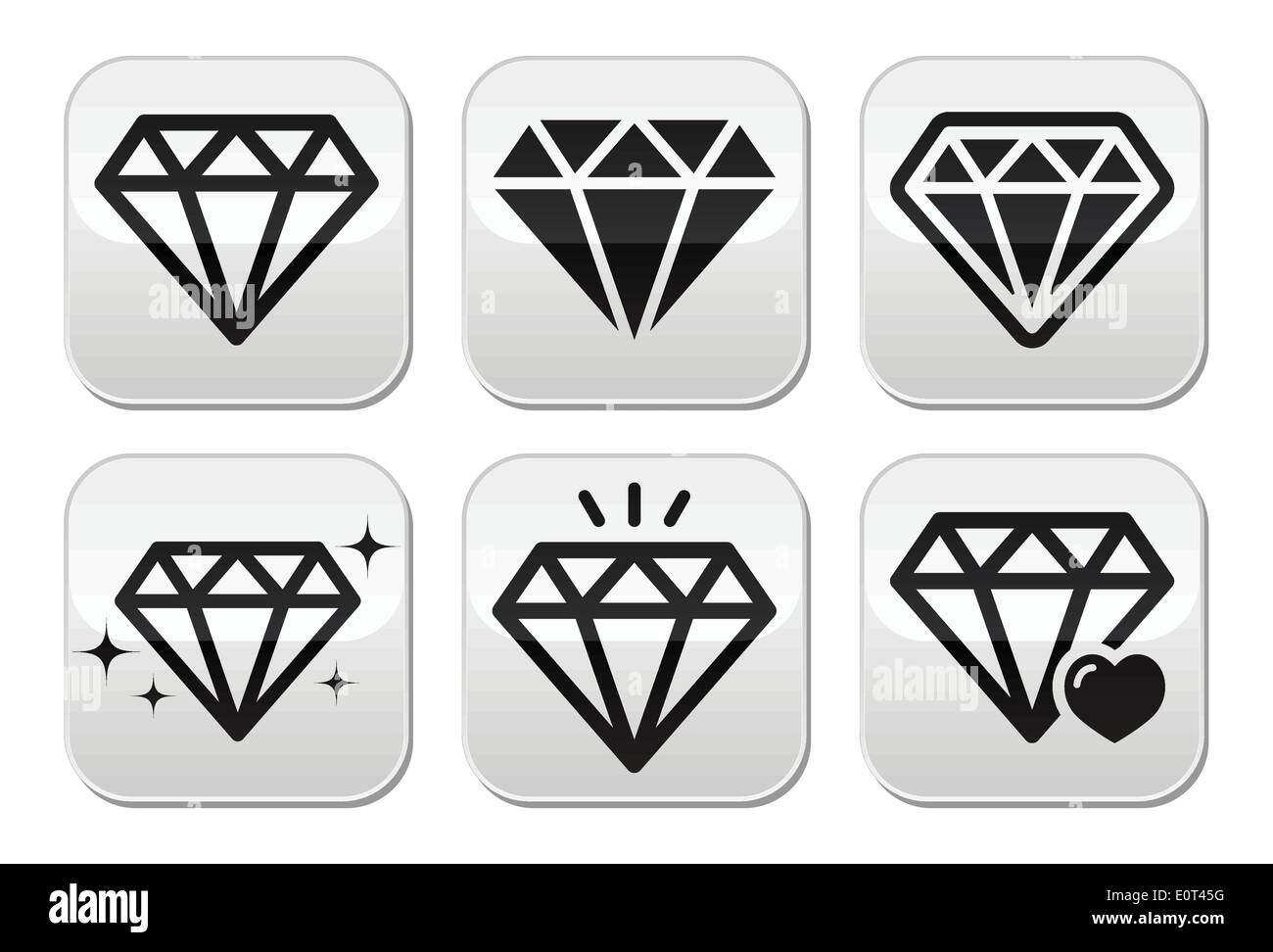 Diamond vector icons set Stock Vector Image & Art - Alamy