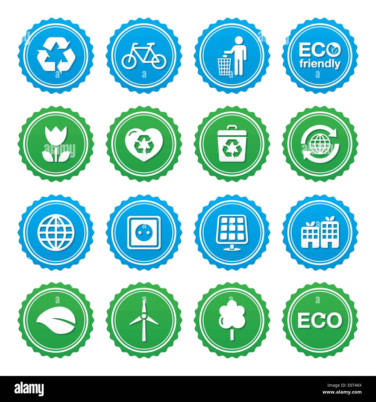 Eco green labels set - ecology, recycling, eco power concept Stock ...