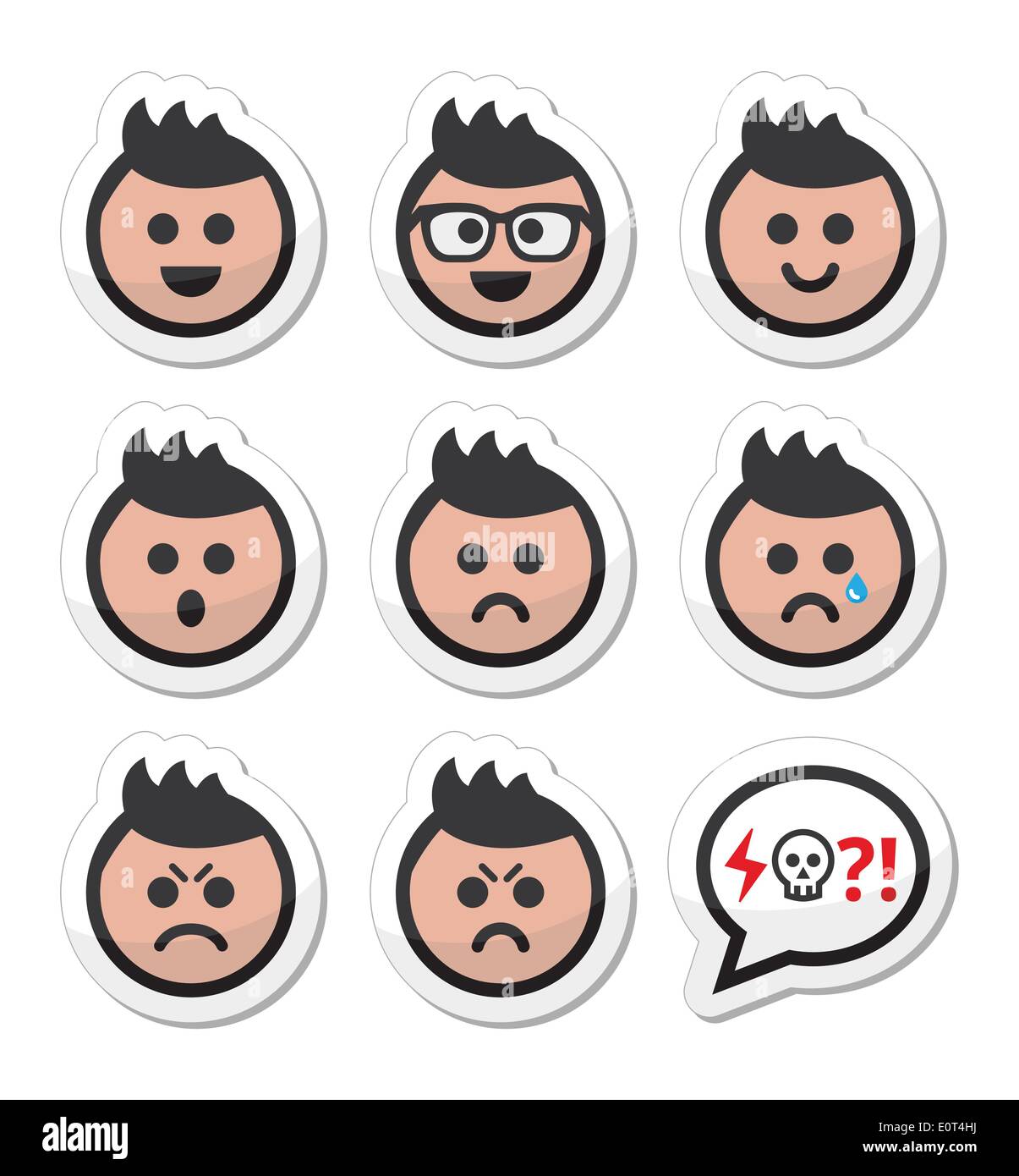 Man spiky hair Stock Vector Images - Alamy