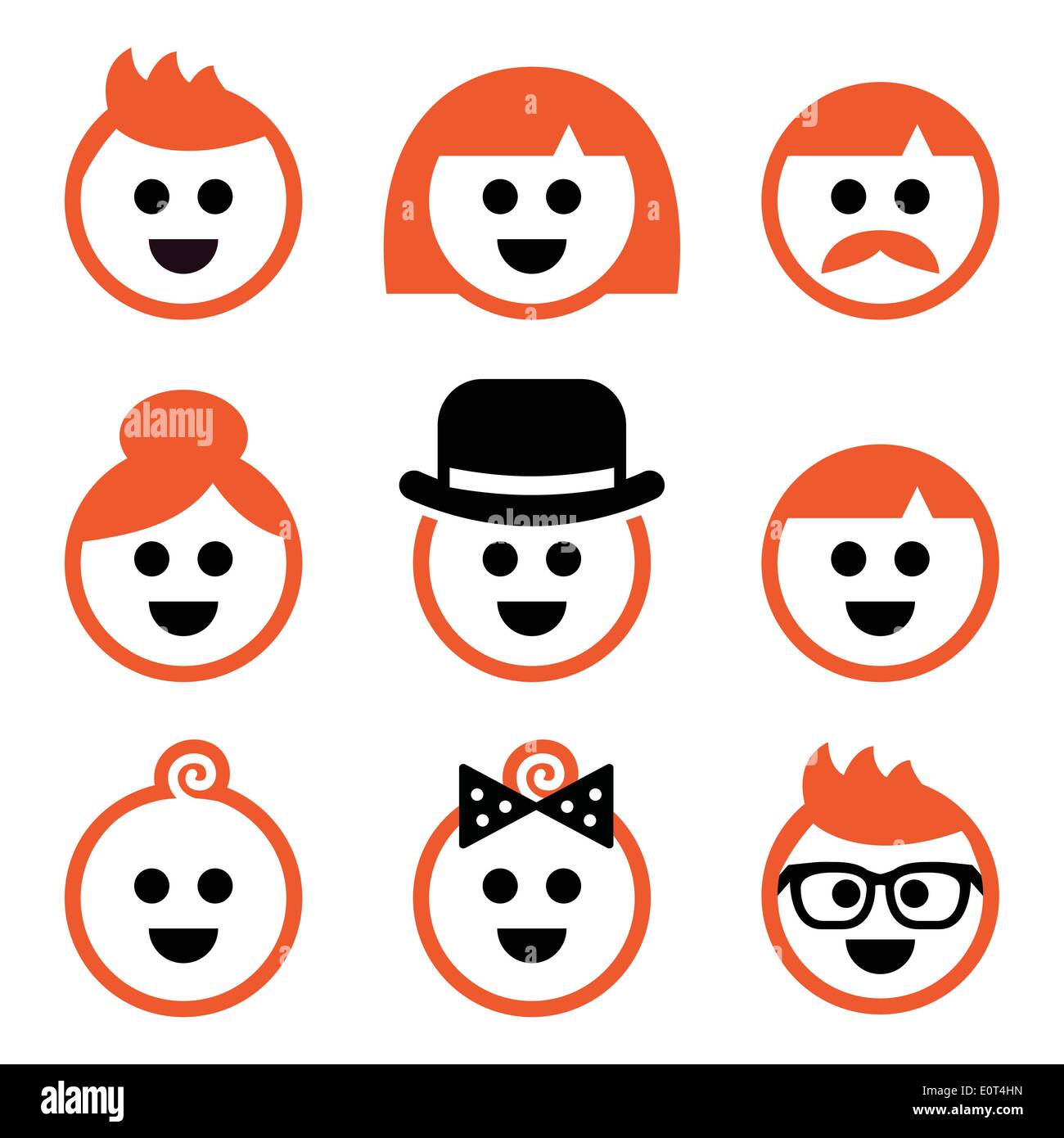 People icons vector icons Stock Vector Images - Alamy