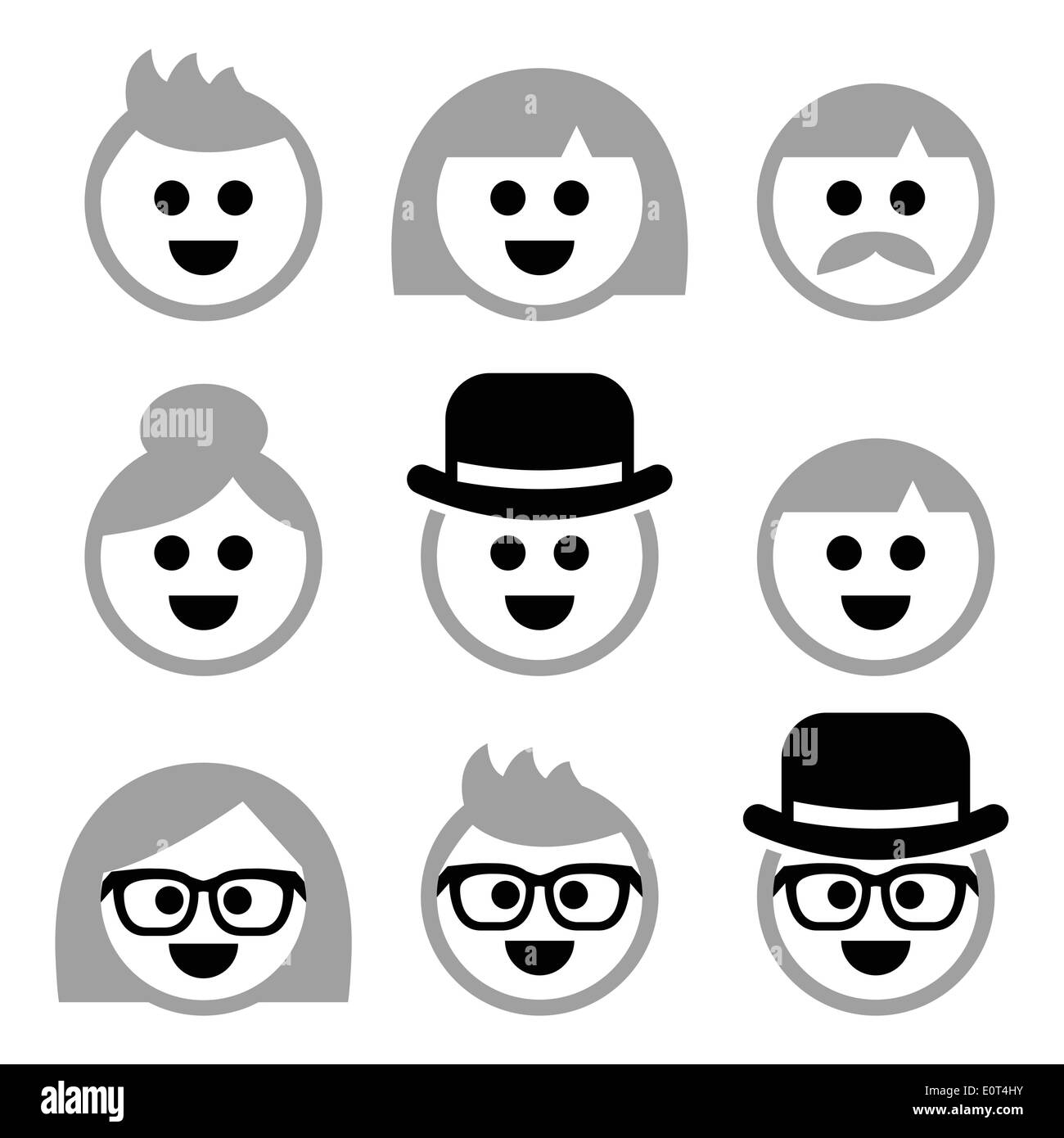 Old grey hair Stock Vector Images - Alamy