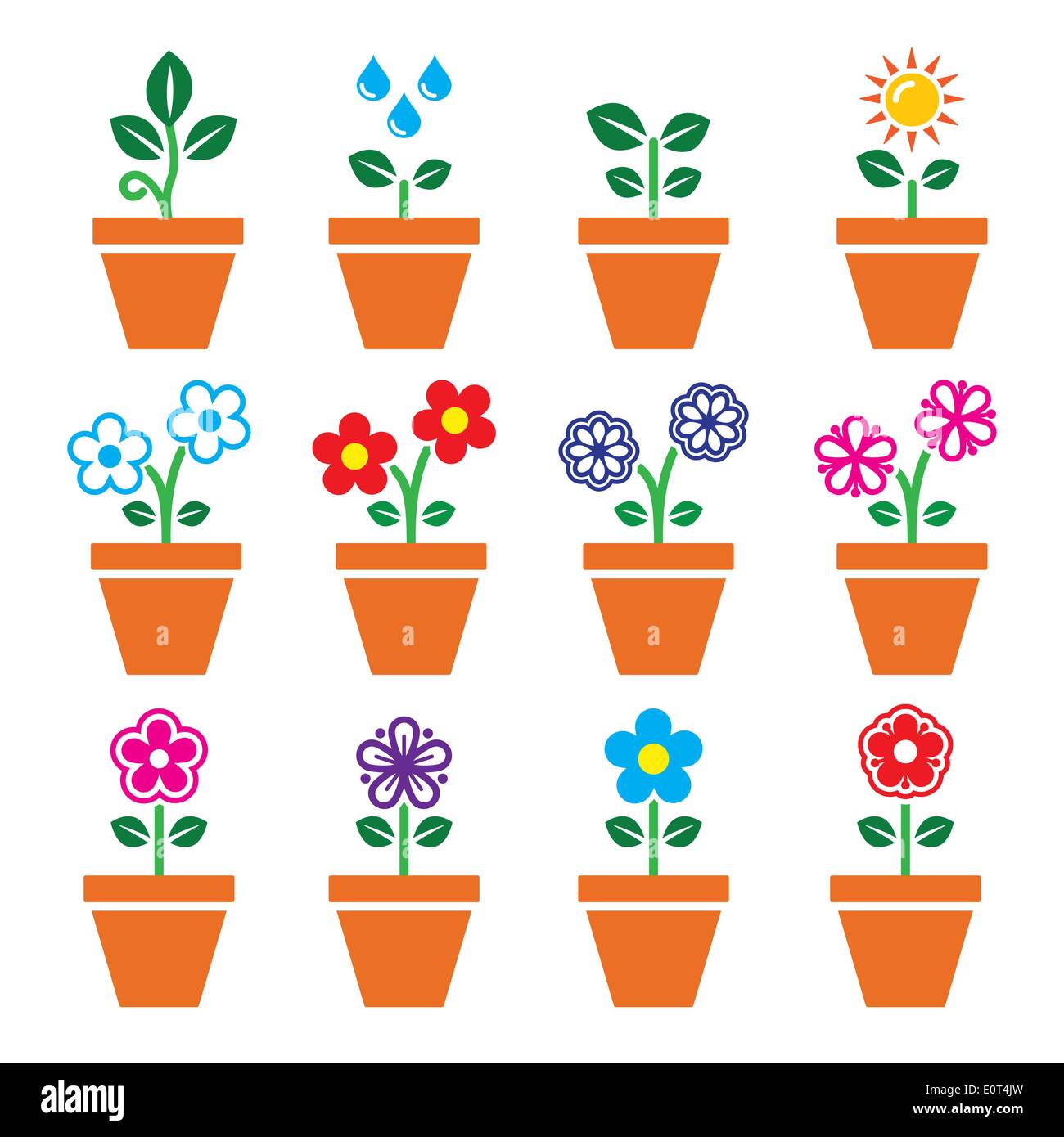 Icons flower Stock Vector Images - Alamy