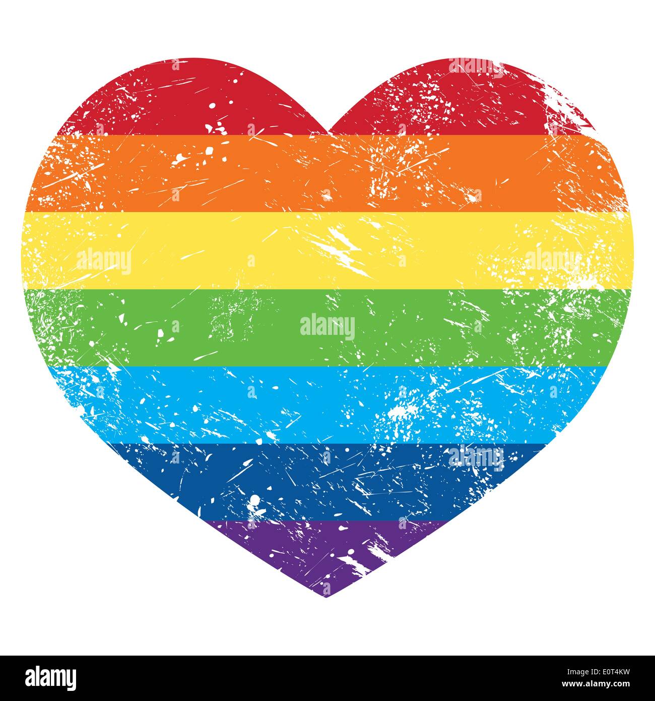 Gay rights rainbow retro heart flag Stock Vector Image & Art - Alamy