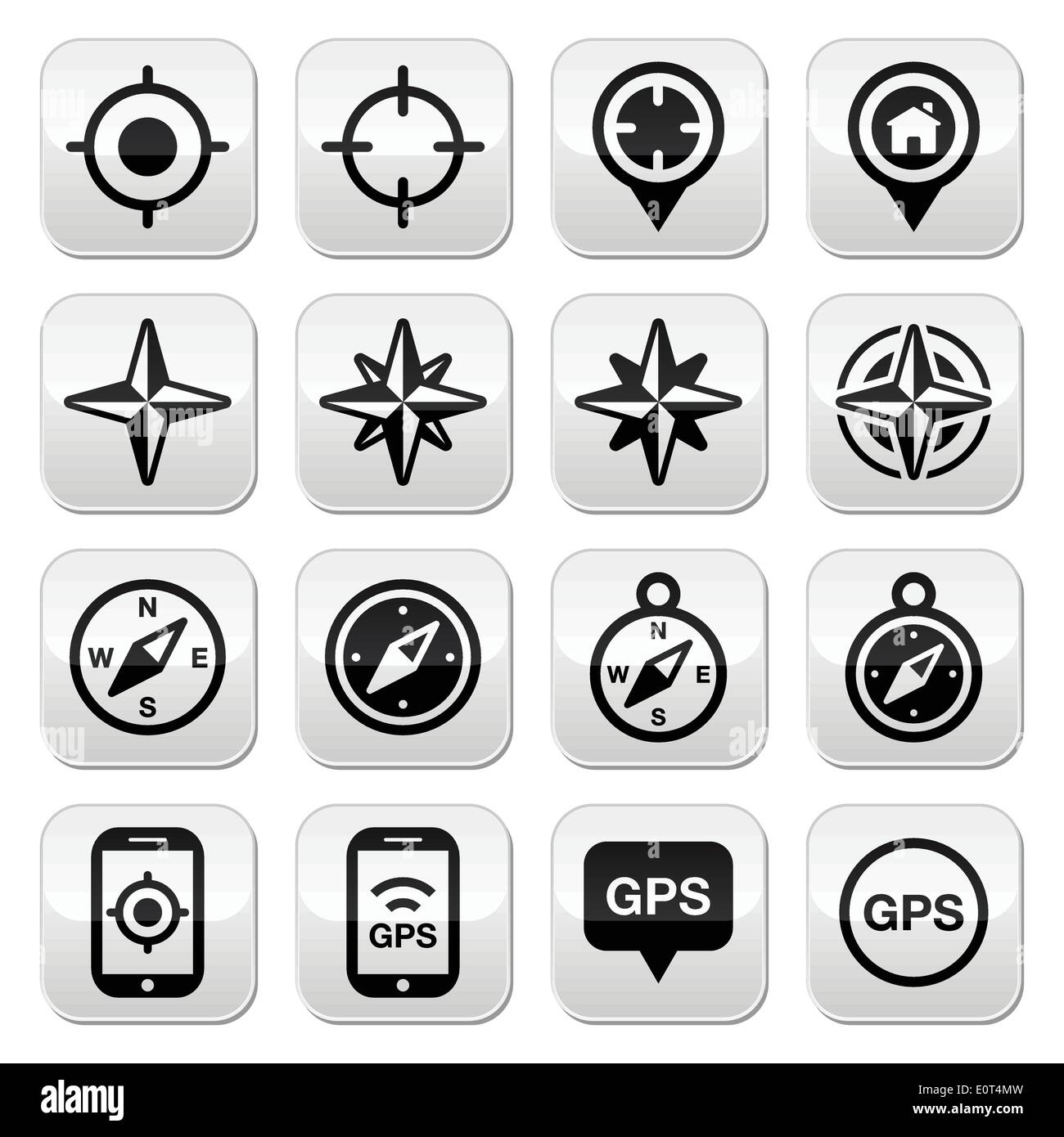 Compass Stock Vector Images - Alamy