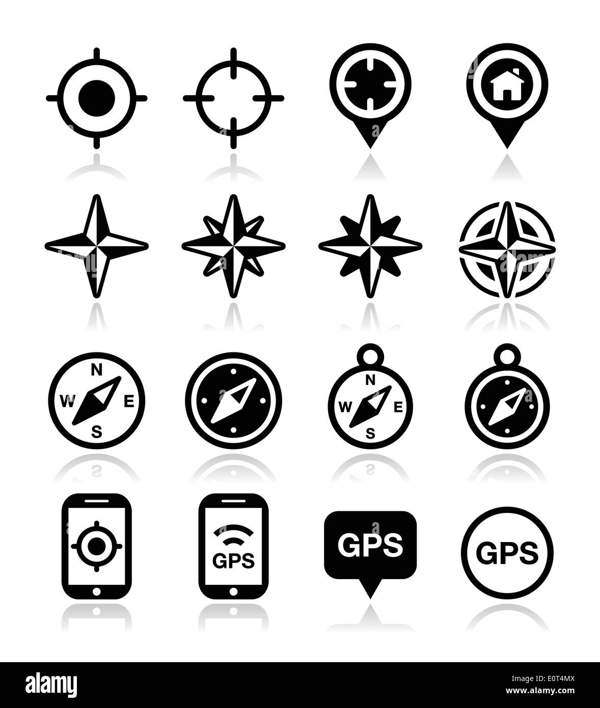 Gps Navigation Icons Cropped