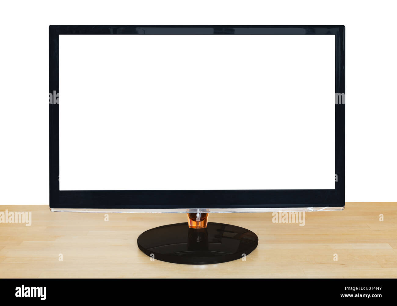 front view of computer black widescreen display with cut out screen on ...