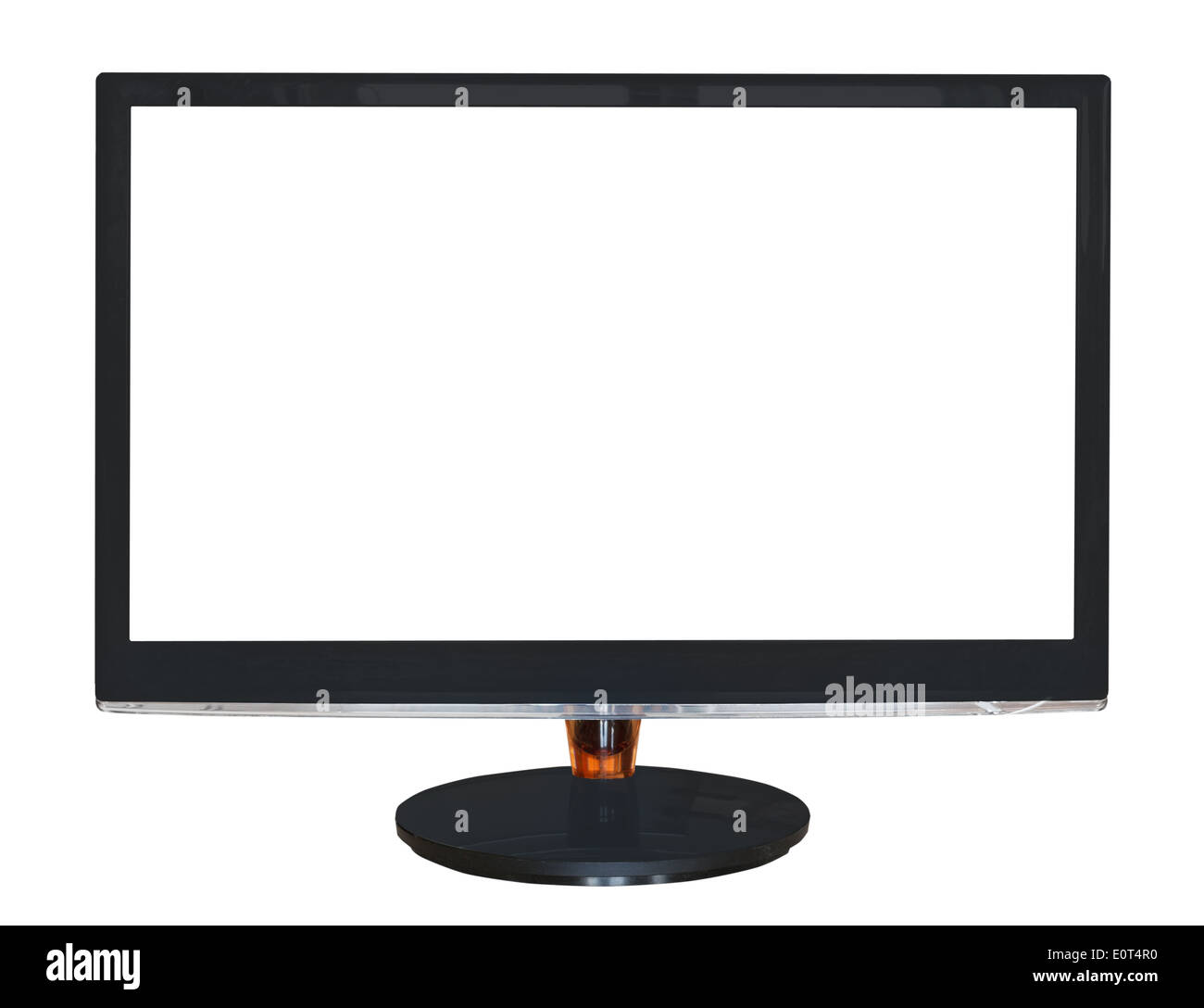 front view of computer black widescreen display with cut out screen ...
