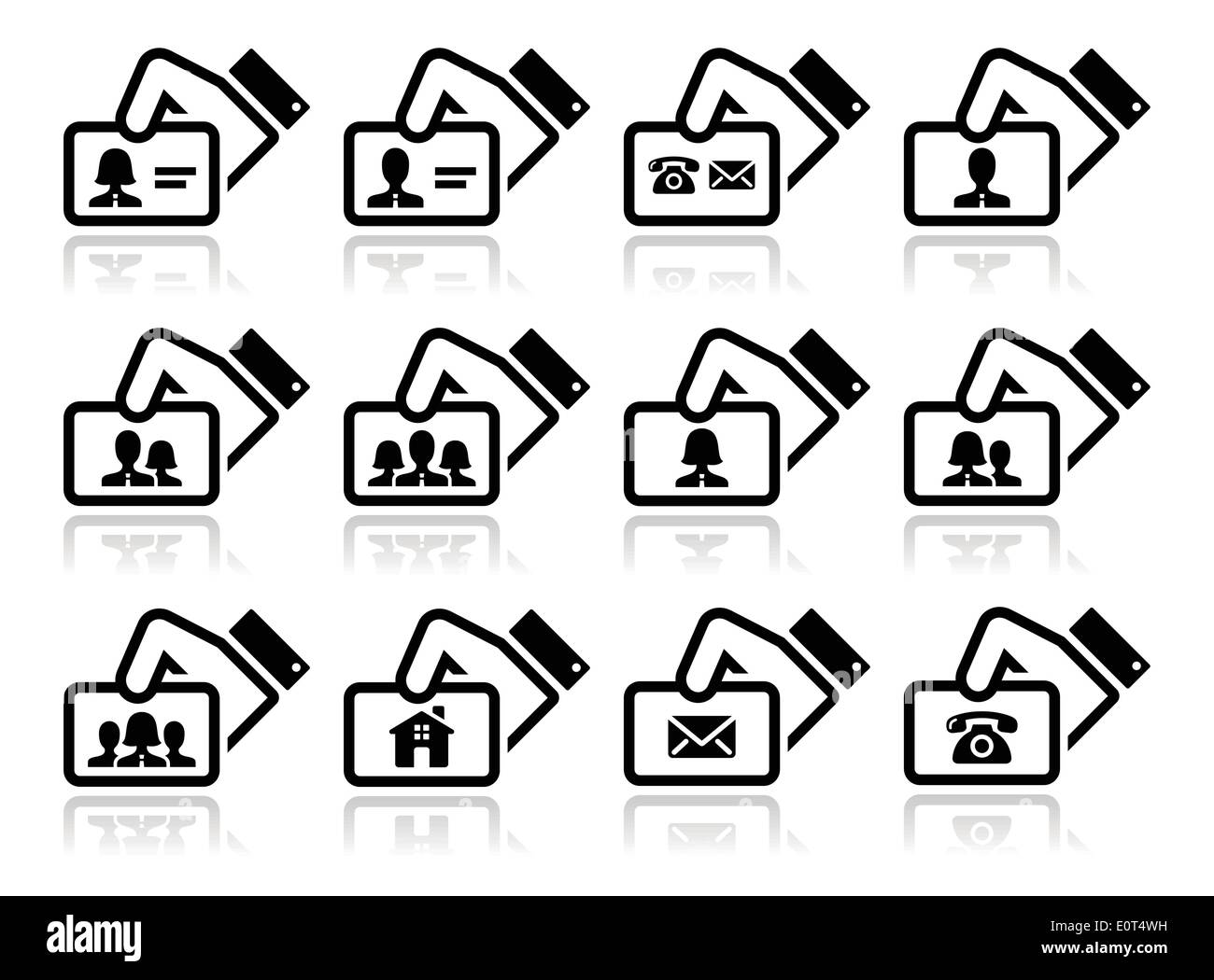 Hand holding business cards icons set Stock Vector Image & Art - Alamy Hand holding business cards icons set Stock Vector Image & Art - Alamy