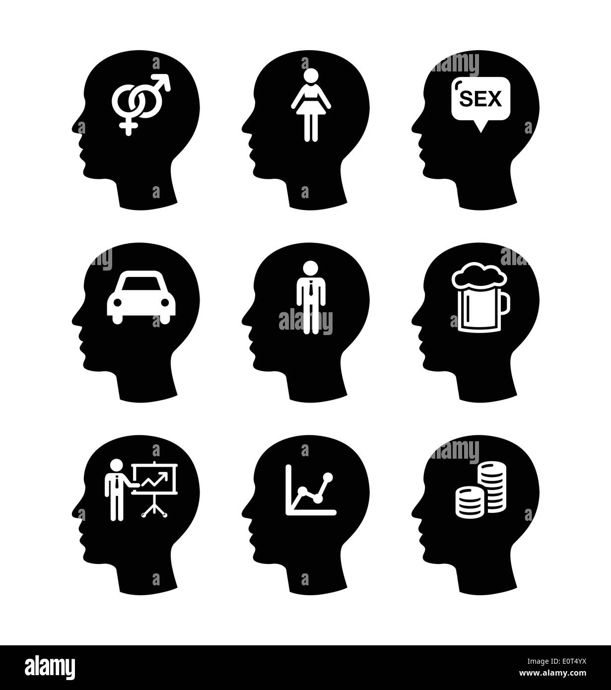 Thoughts icons Stock Vector Images - Alamy