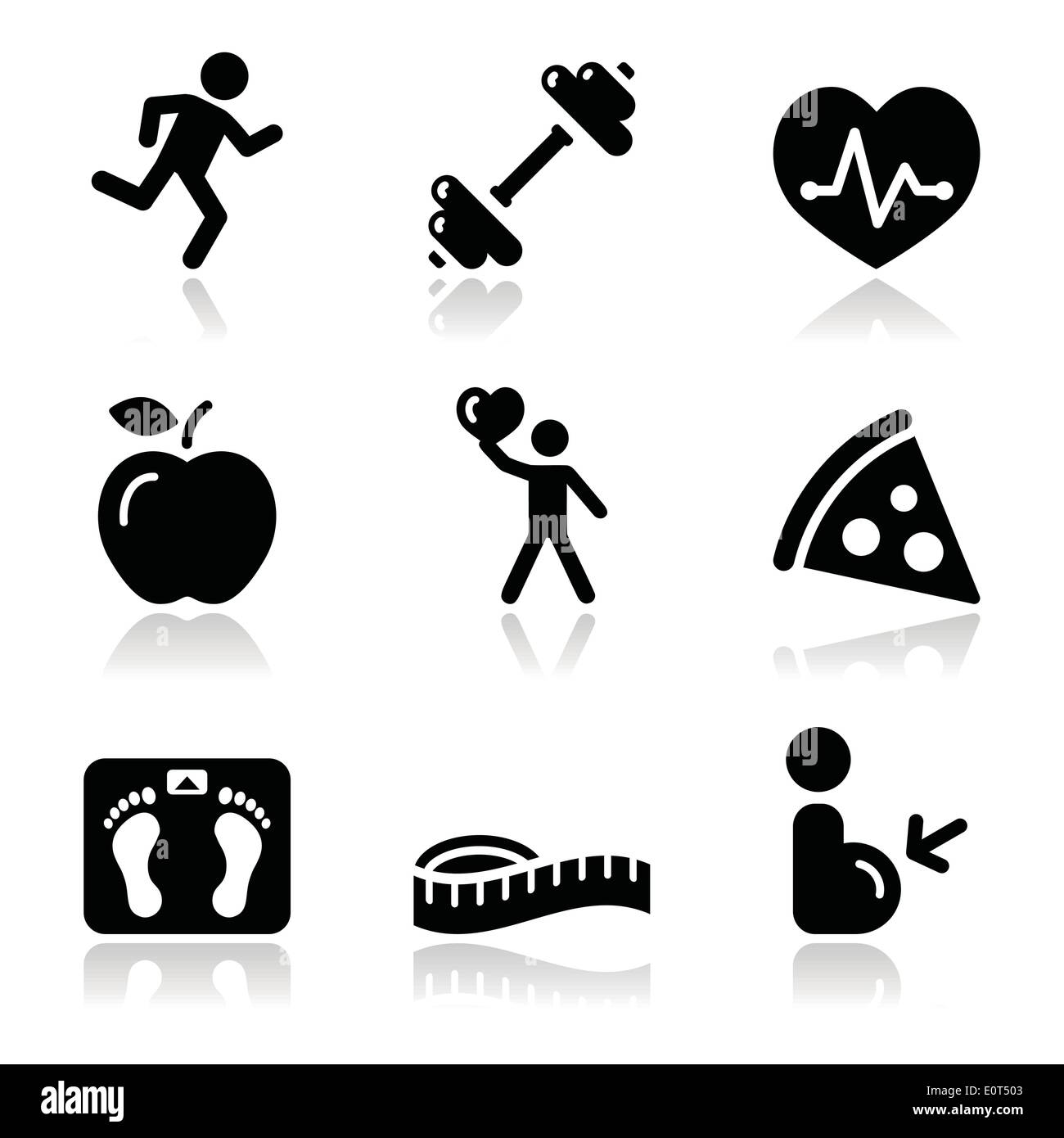 Black fitness Stock Vector Images - Alamy