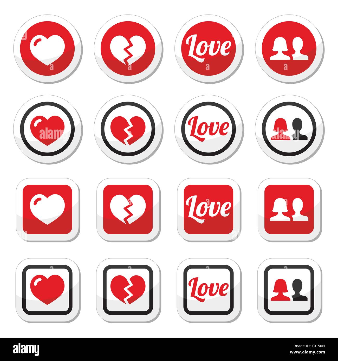 Heart couple Stock Vector Images - Alamy