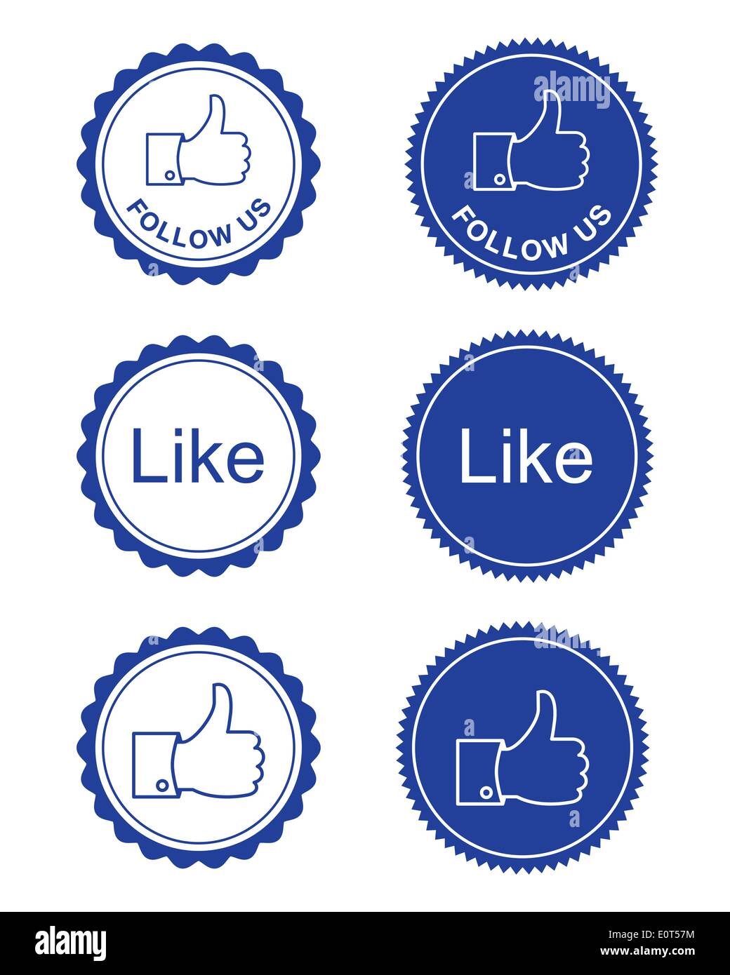 Facebook like labels Stock Vector Image & Art - Alamy
