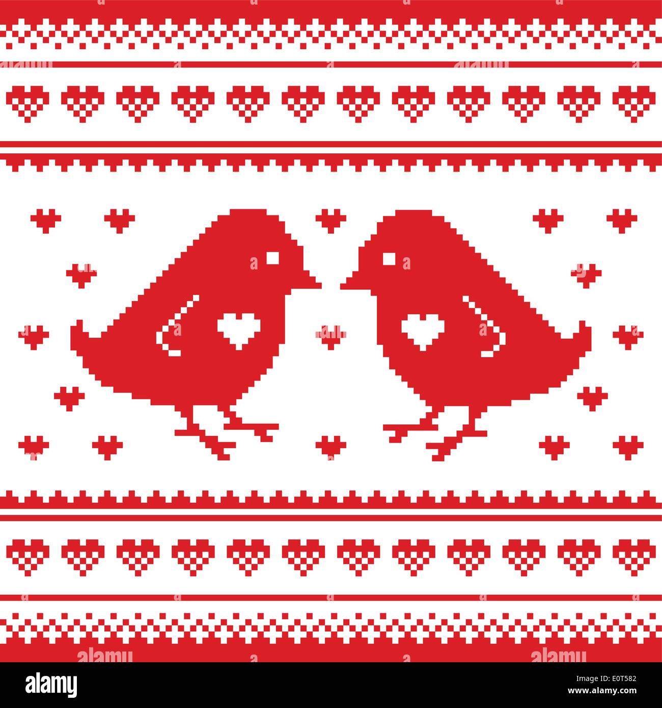 Love birds seamless background, pattern - Valentines Day Stock Vector ...
