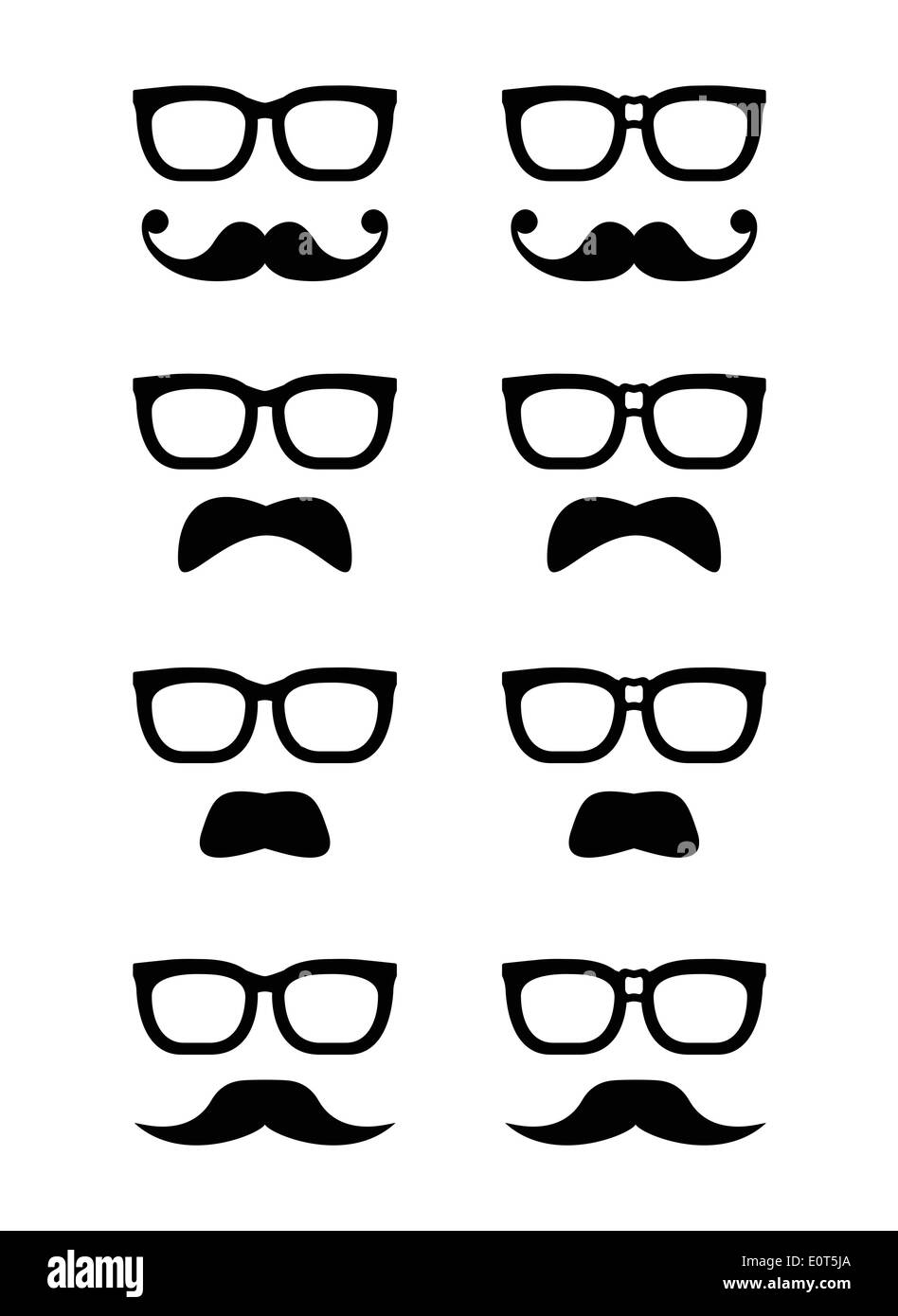 Nerd Glasses With Mustache Clip Art Free glasses and gray mustache clip ...