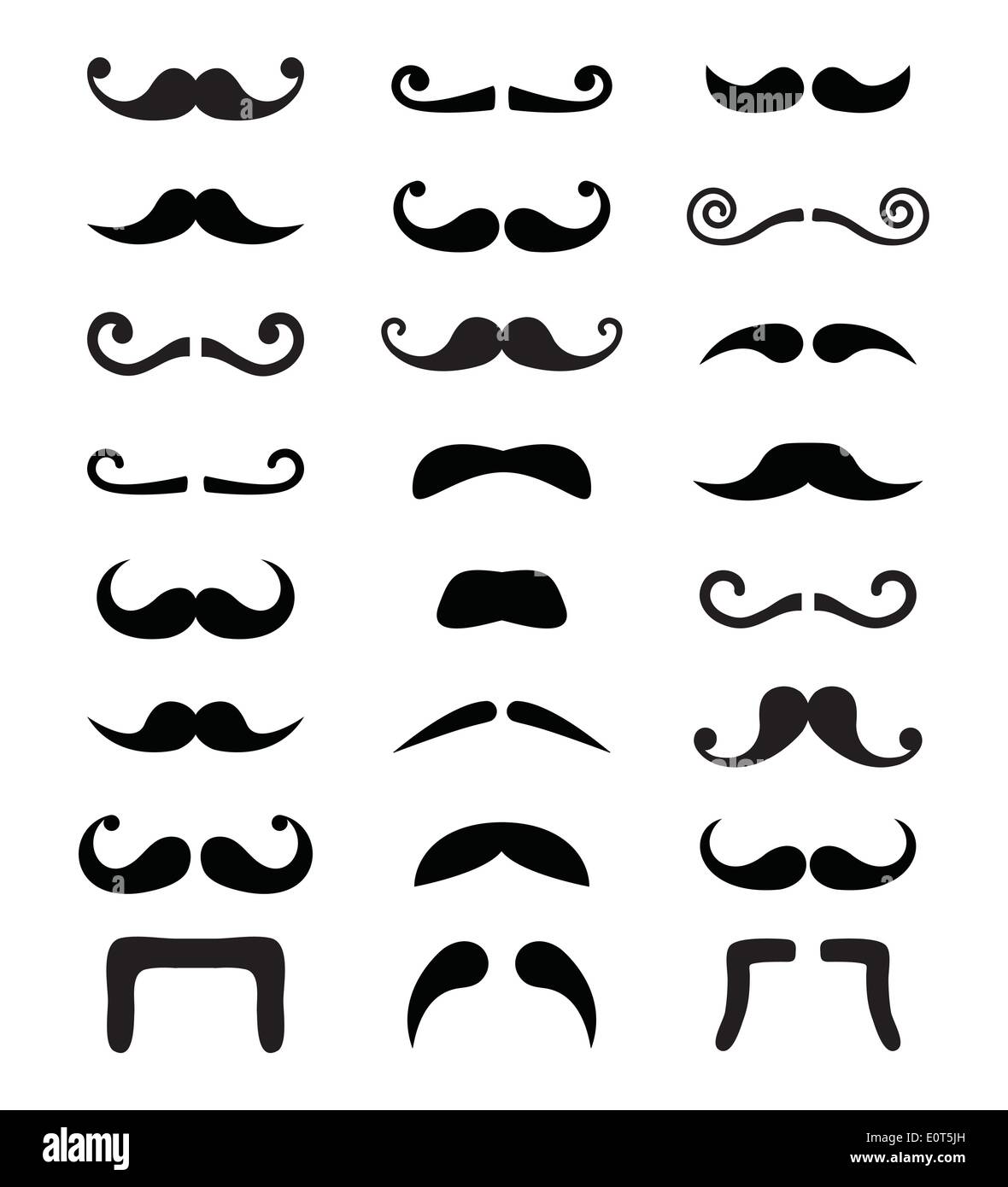Moustache icons isolated set Stock Vector Image & Art - Alamy