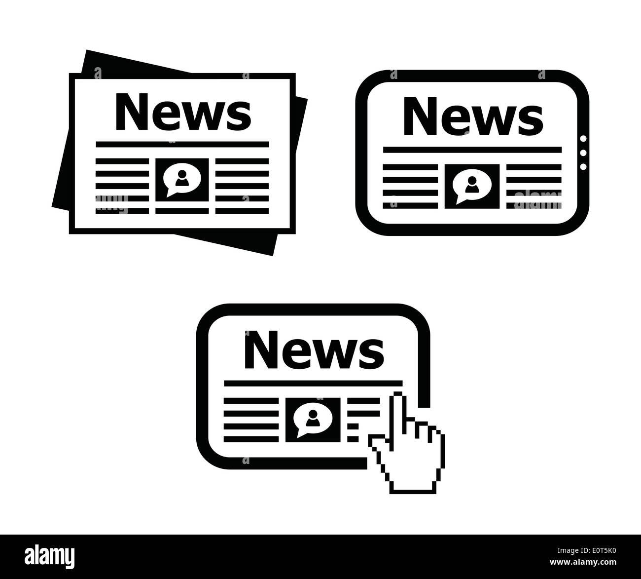 News tablet newspaper Stock Vector Images - Alamy