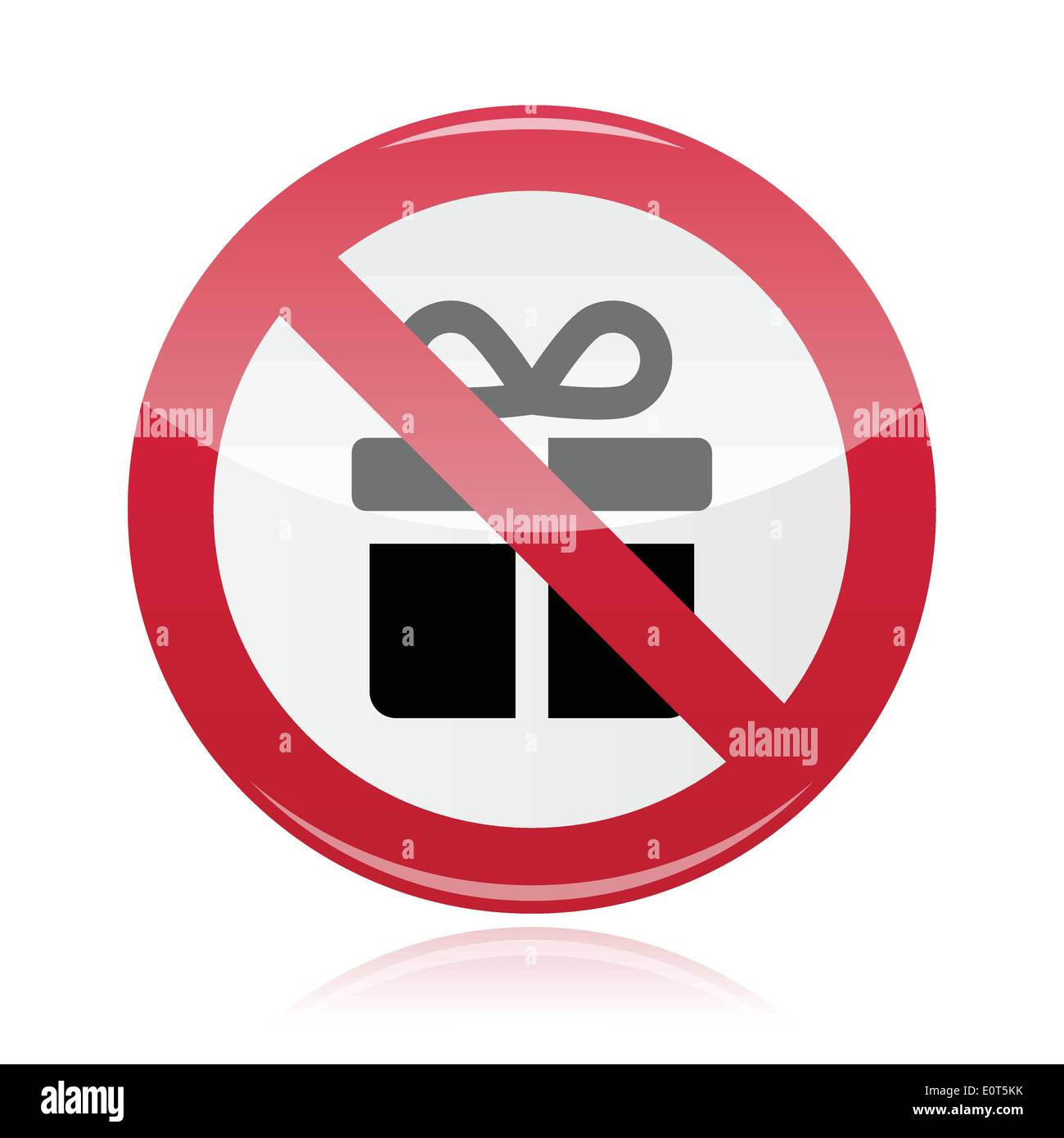 No presents red warning signs - vector Stock Vector Image & Art - Alamy