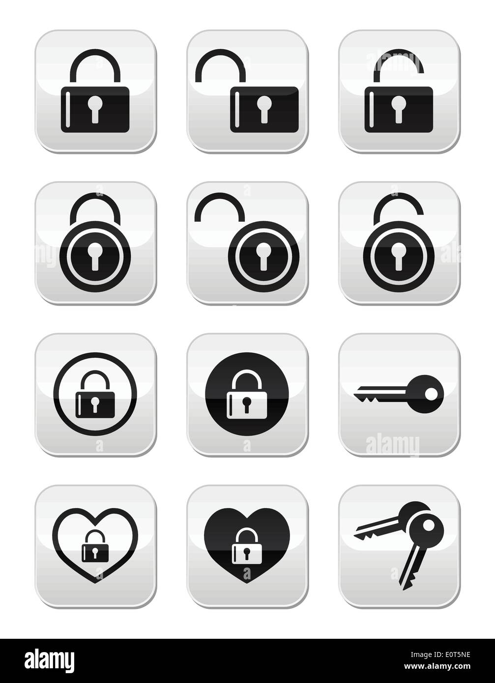 Vector key set hi-res stock photography and images - Alamy