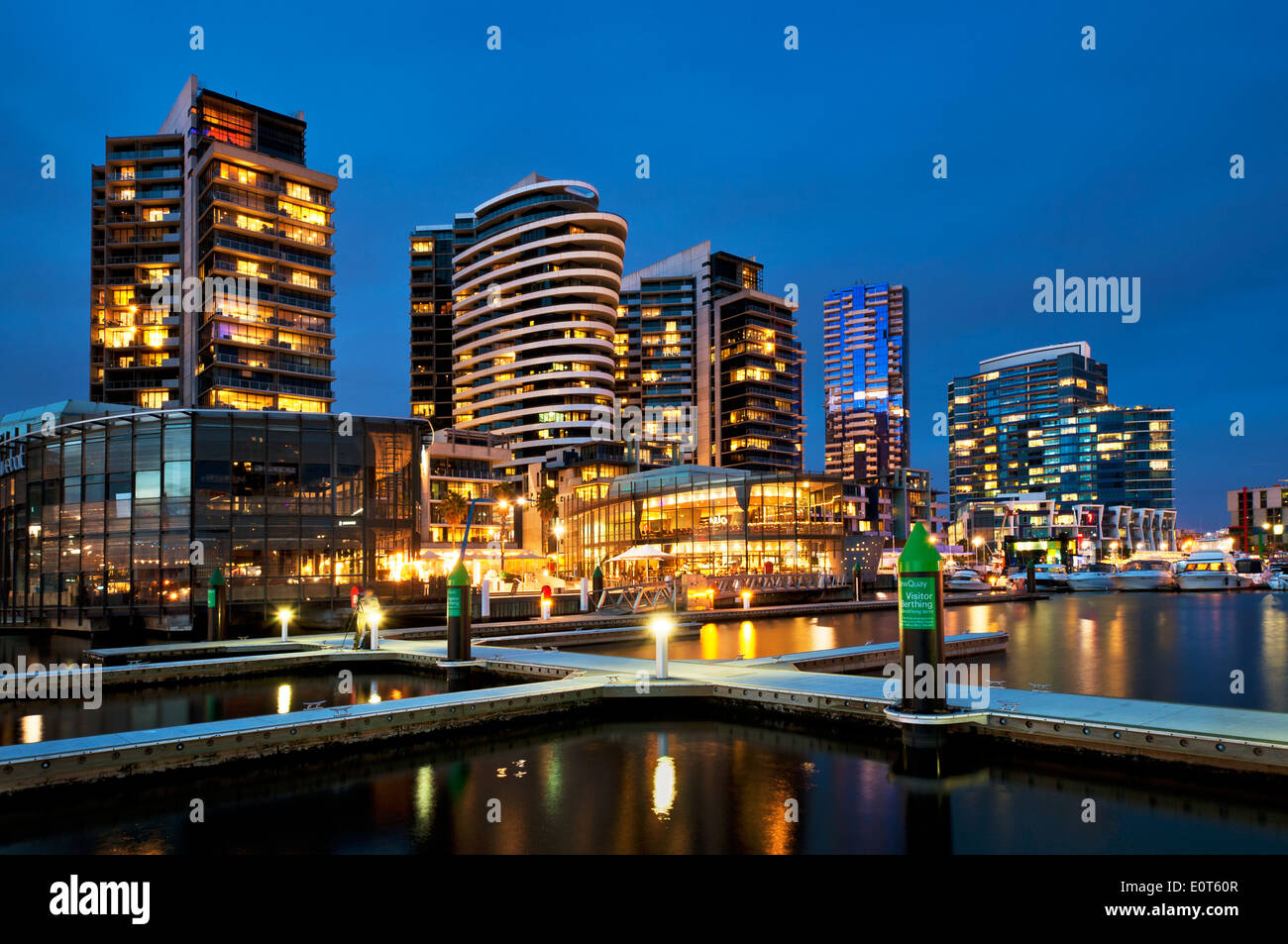 Melbourne Docklands at night Stock Photo - Alamy