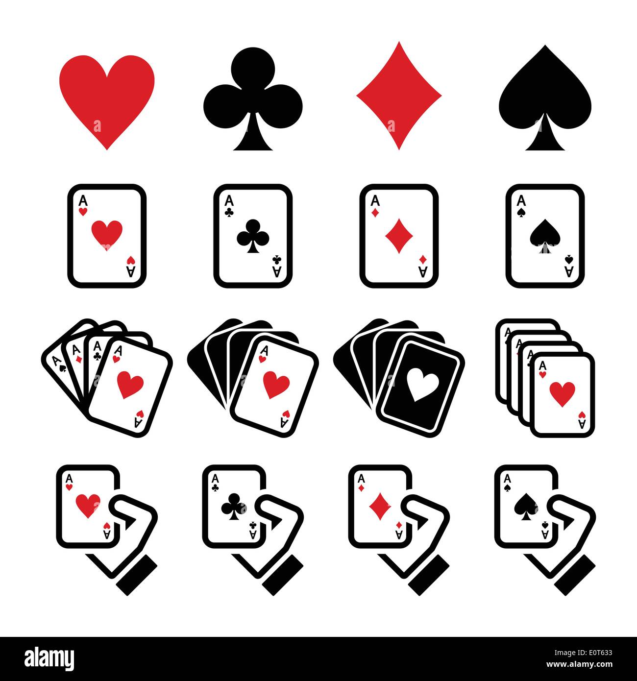 Poker icons hi-res stock photography and images - Alamy